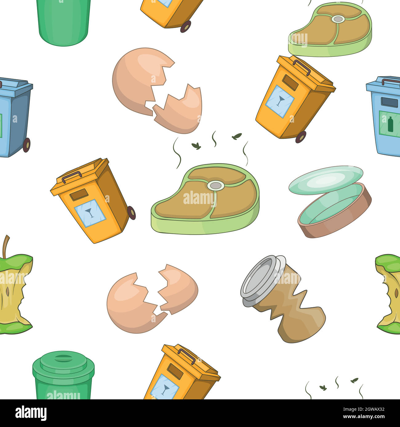 Garbage cartoon illustration hi-res stock photography and images - Alamy