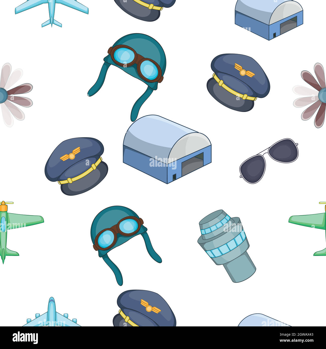 Air transport pattern, cartoon style Stock Vector Image & Art - Alamy