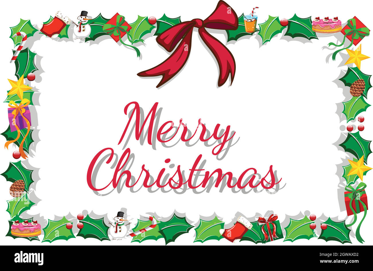 Festive winter card template Stock Vector Images - Alamy