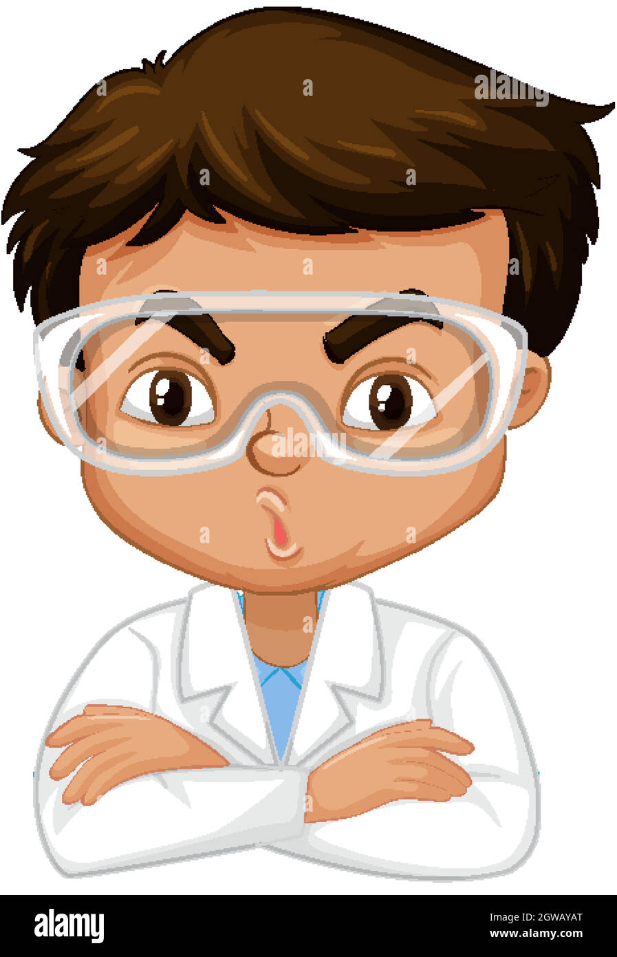 Science Safety Goggles Cartoon
