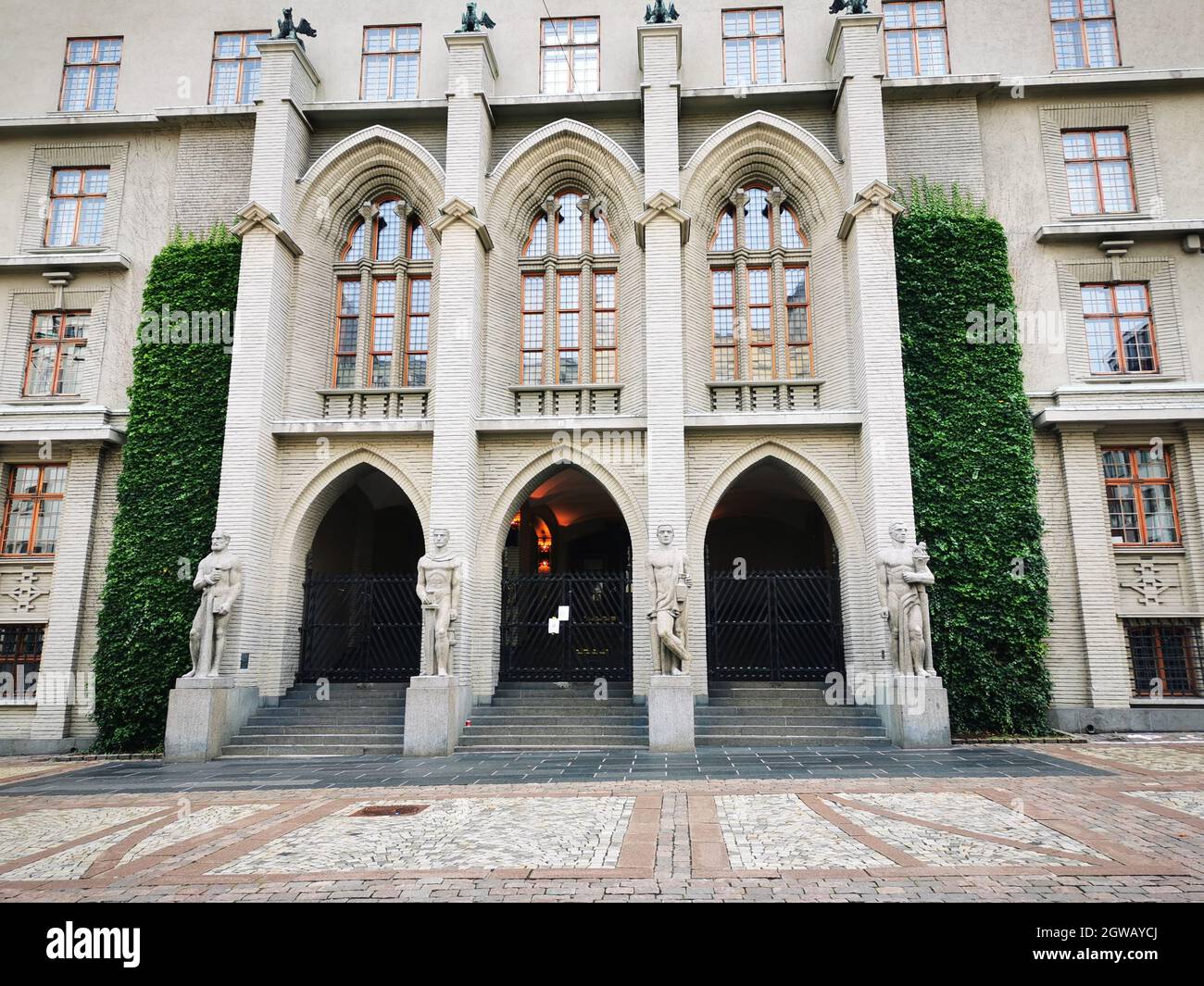 BERGEN, NORWAY - Sep 09, 2021: The entrance to Bergen District Court ...
