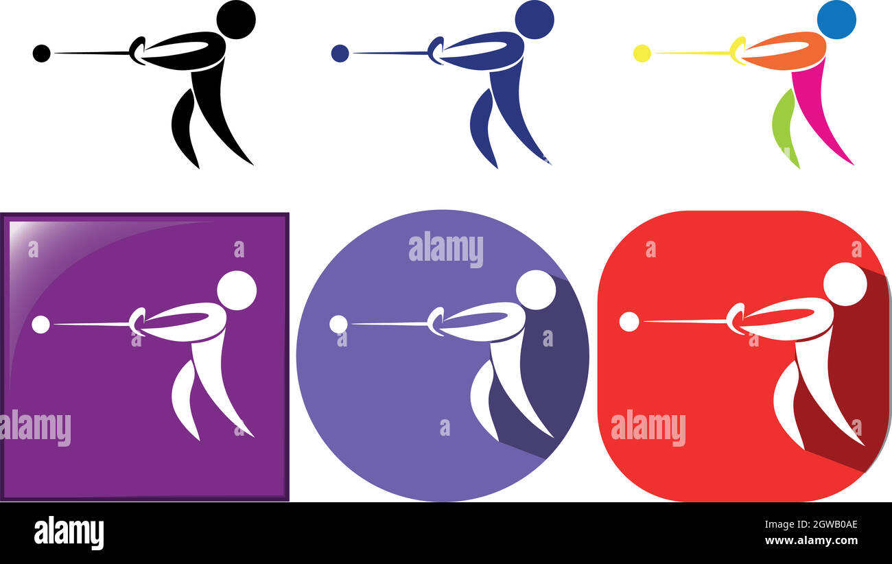 Hammer throwing icon in three designs Stock Vector Image & Art - Alamy
