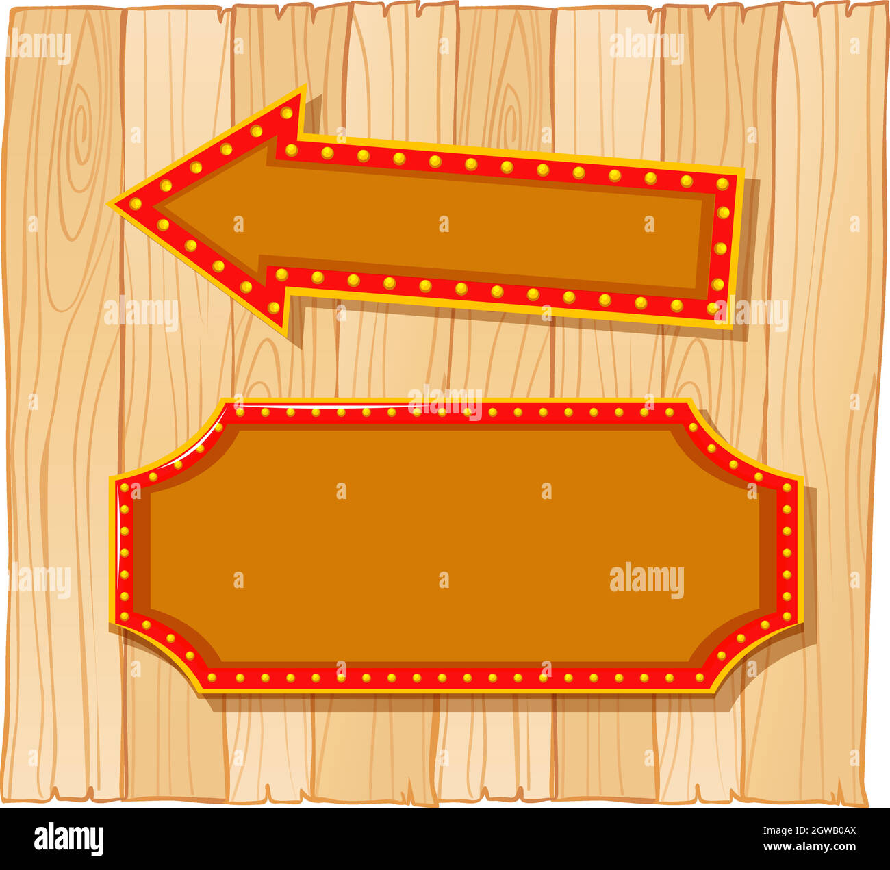 Banner and arrow template in yellow Stock Vector Image & Art - Alamy