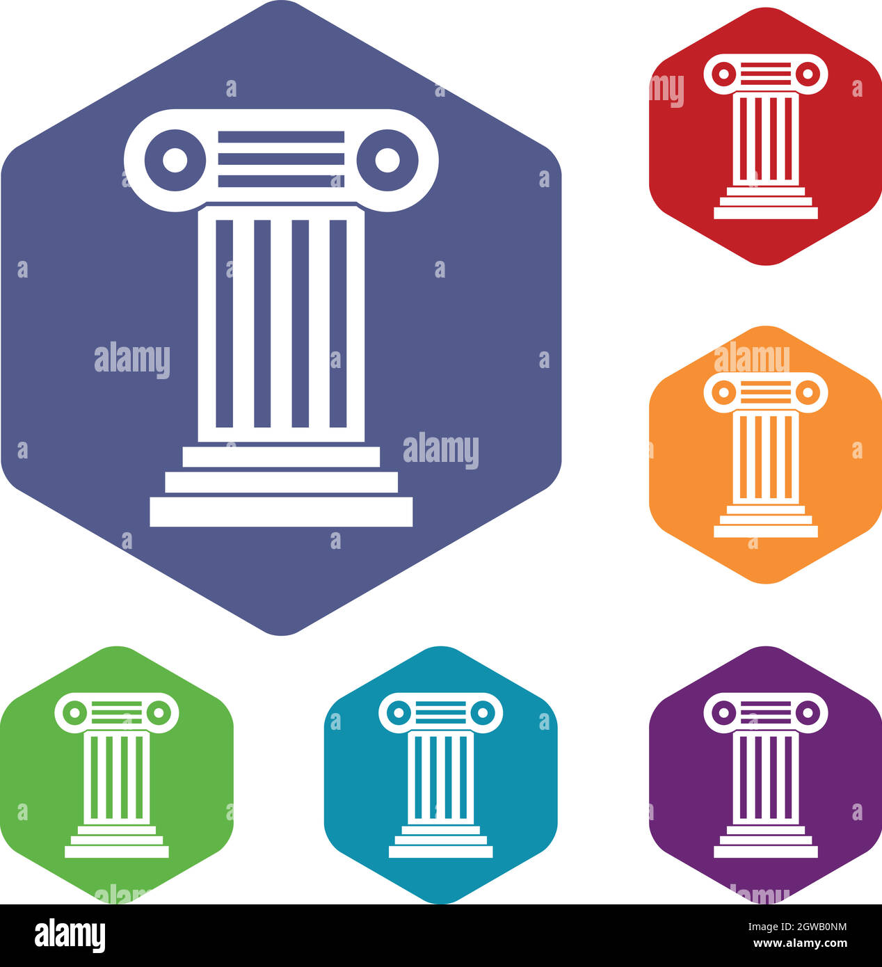 Roman column icons set Stock Vector Image & Art - Alamy