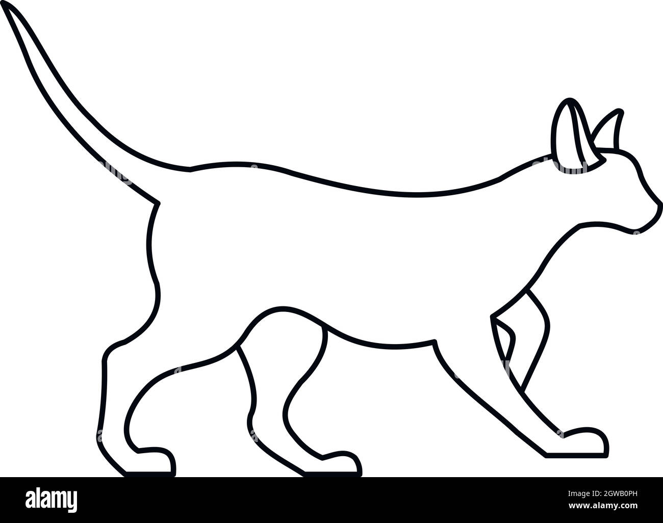 Cat icon, outline style Stock Vector Image & Art - Alamy