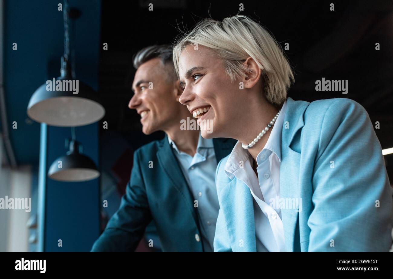cinematic image of a multiethnic business team. employees working ...