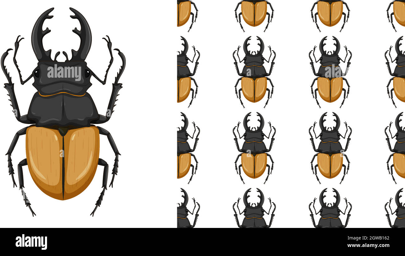 Yellow stag beetle Stock Vector Images - Alamy