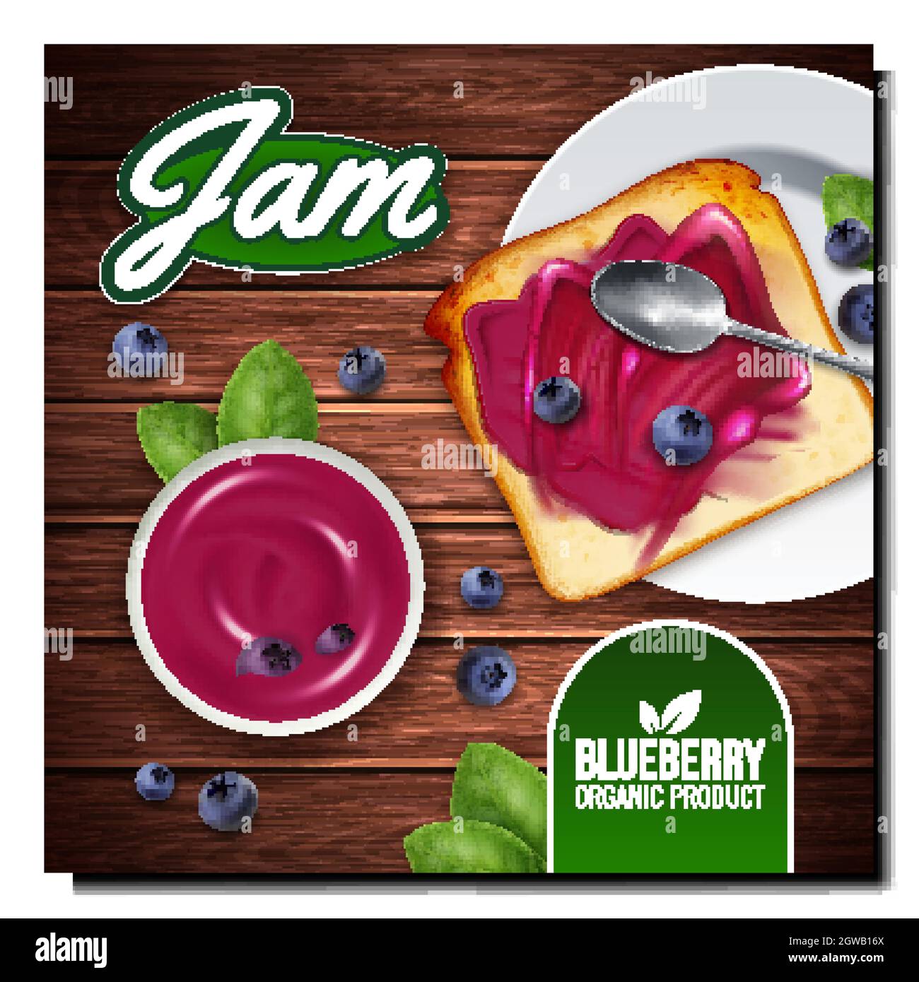 Jam Dessert Creative Promotional Poster Vector Stock Vector Image & Art ...