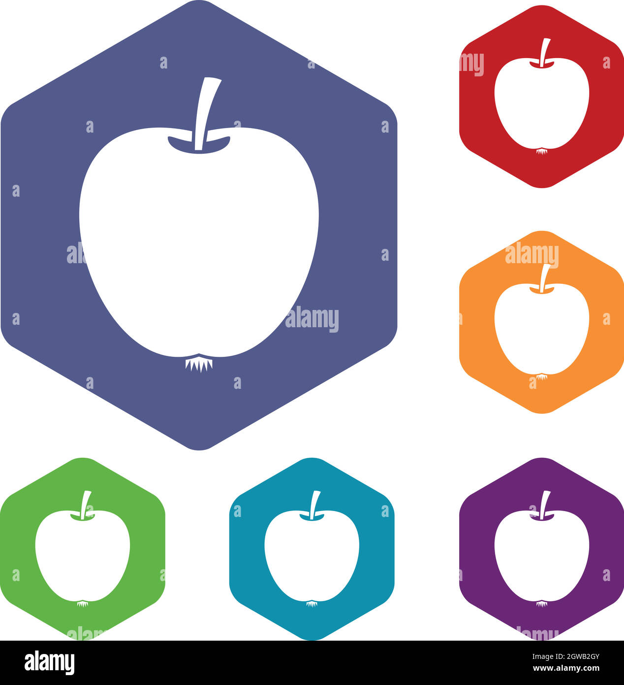 Apple icons set Stock Vector Image & Art - Alamy