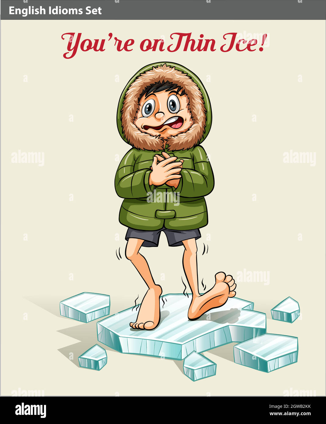 Frozen person block ice Stock Vector Images - Alamy