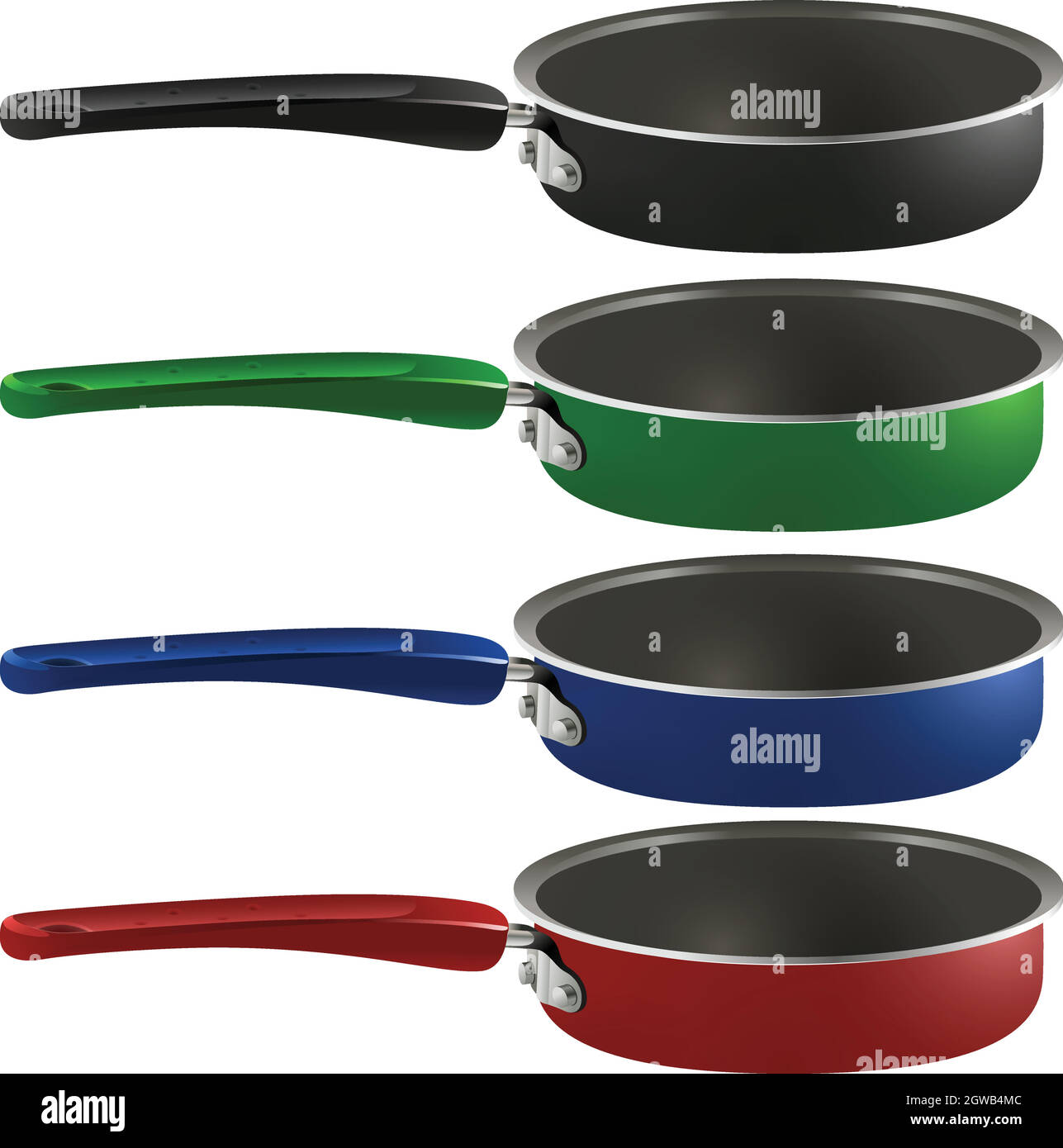 Red white frying pan Stock Vector Images - Alamy