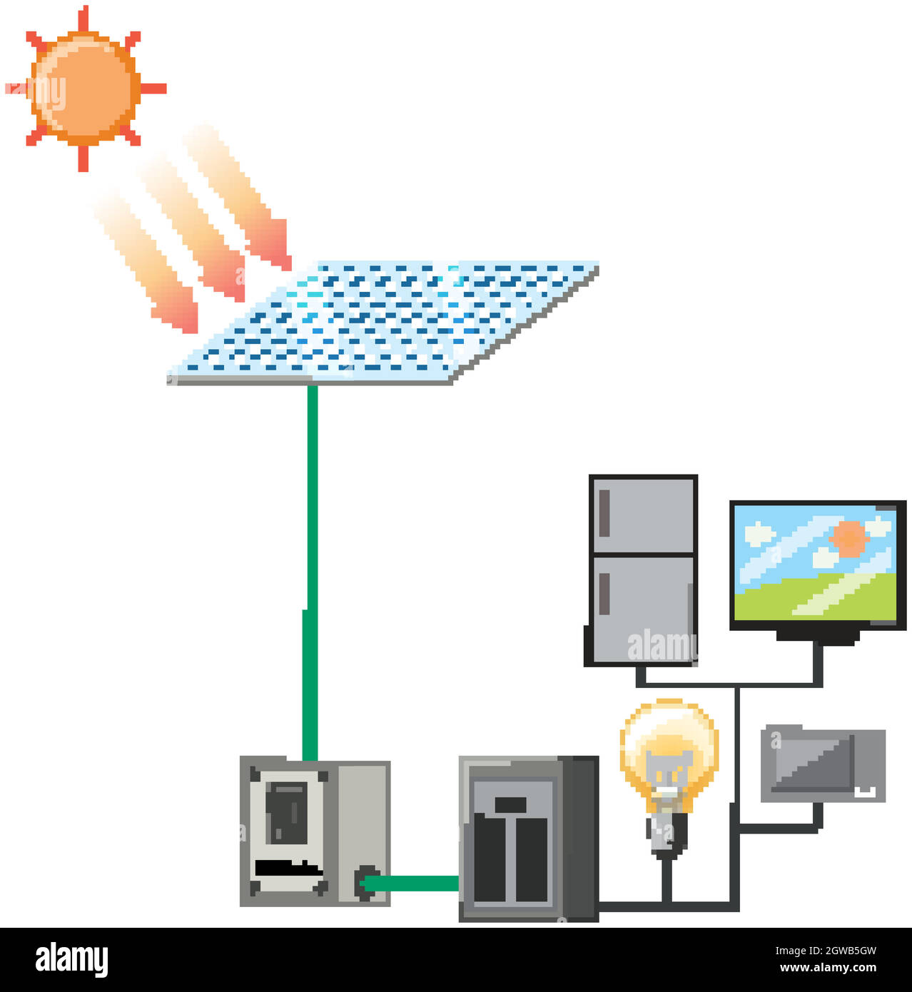 Solar energy Stock Vector Images - Alamy