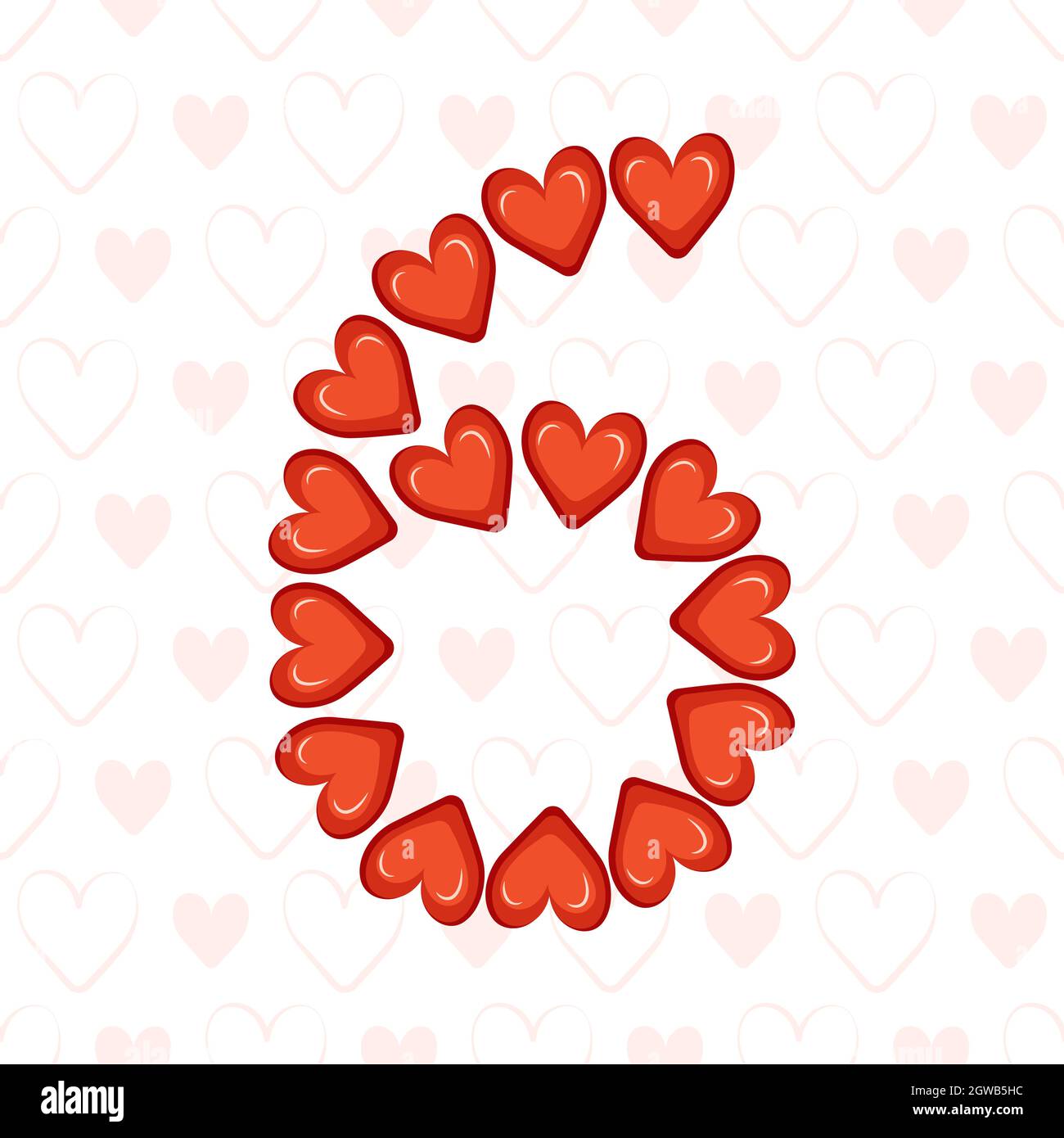 Six hearts Cut Out Stock Images & Pictures - Alamy