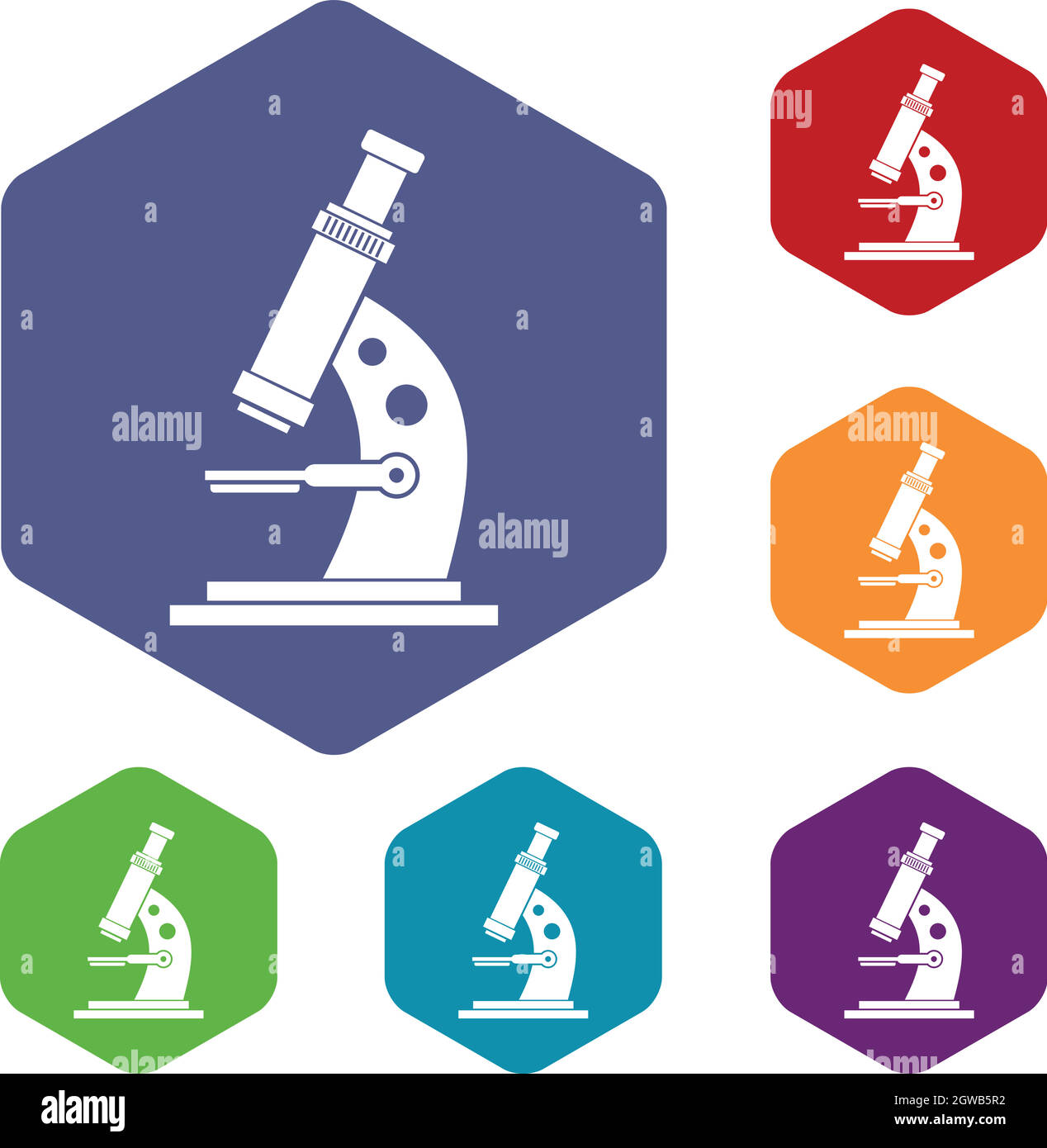 Microscope icons set Stock Vector Image & Art - Alamy