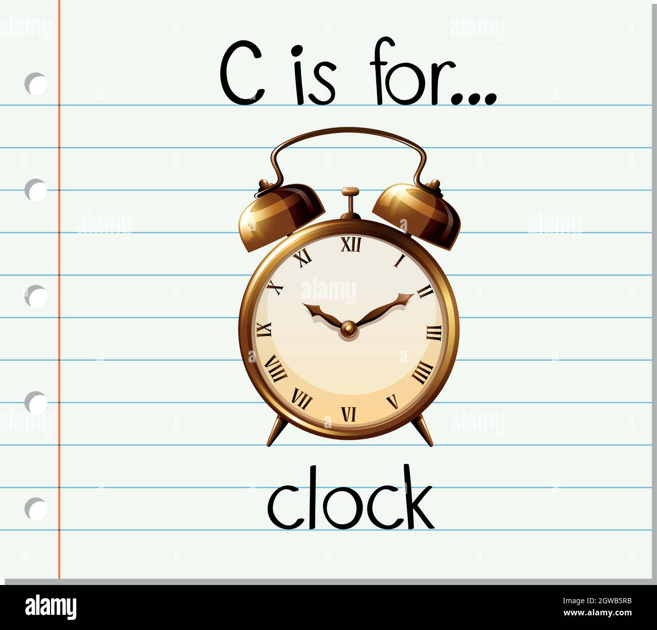 Flashcard letter C is for clock Stock Vector Image & Art - Alamy