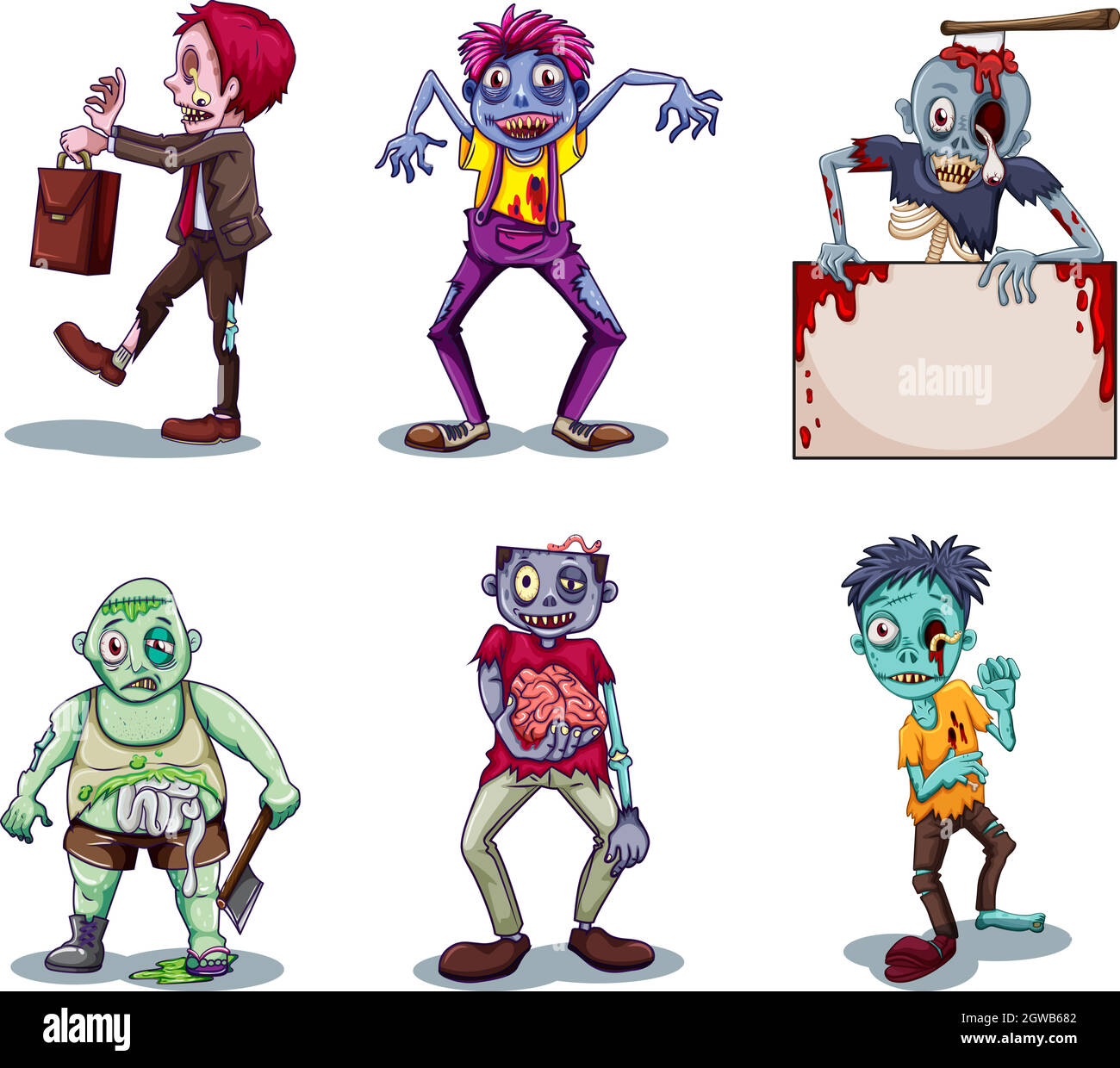 Scary zombies Stock Vector Images - Alamy