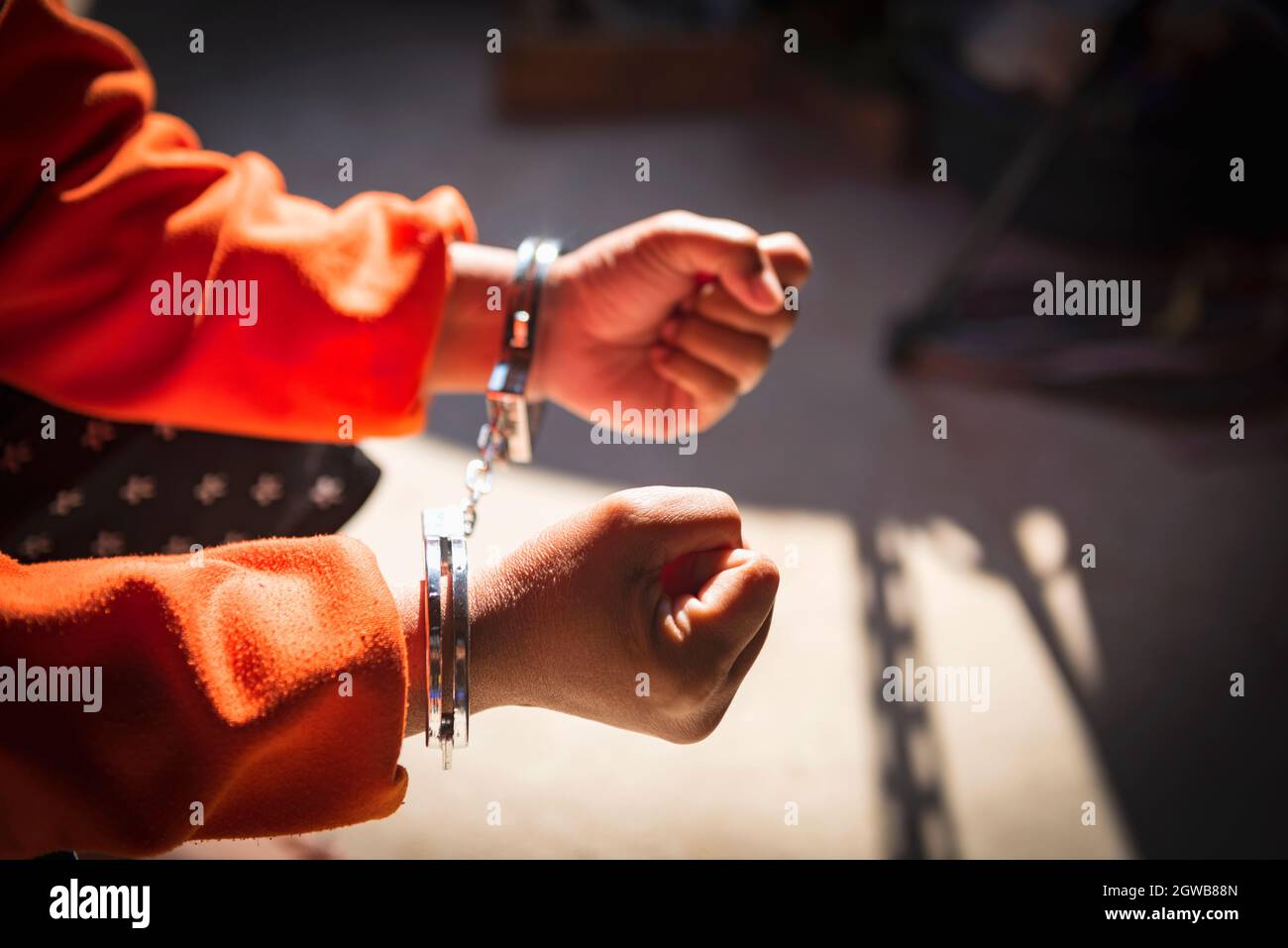 Crime legal handcuffs uniform hi-res stock photography and images - Alamy