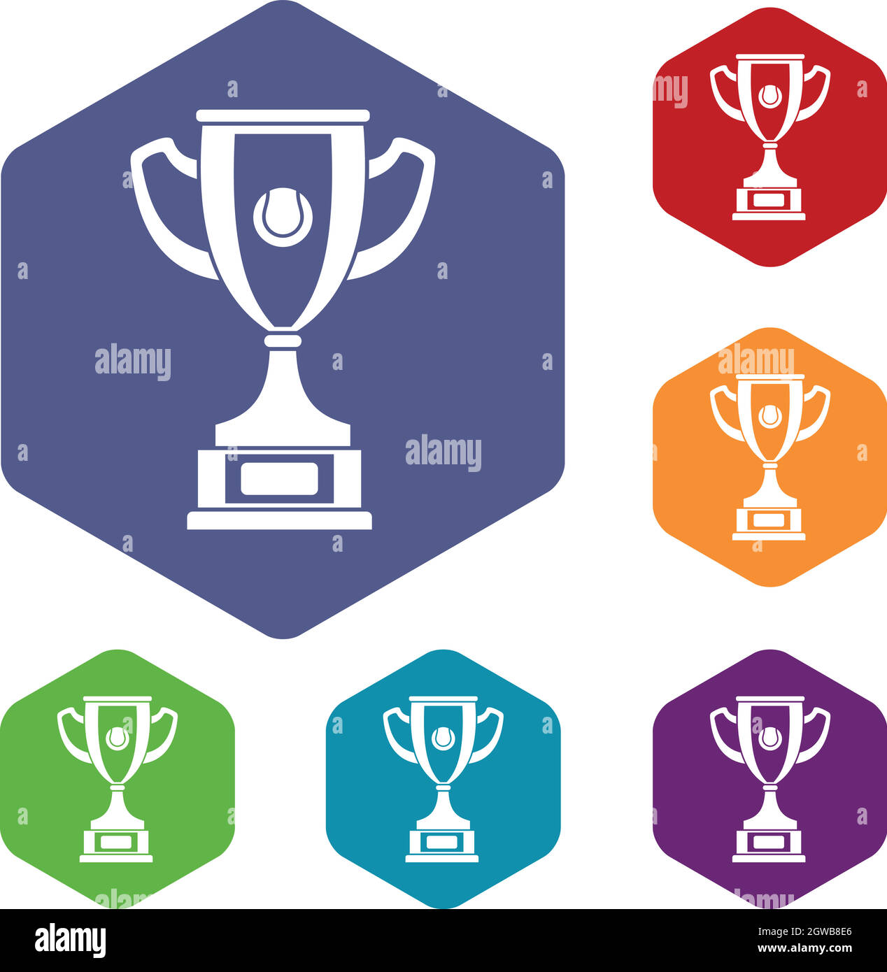 Gold cup icons set Stock Vector Image & Art - Alamy