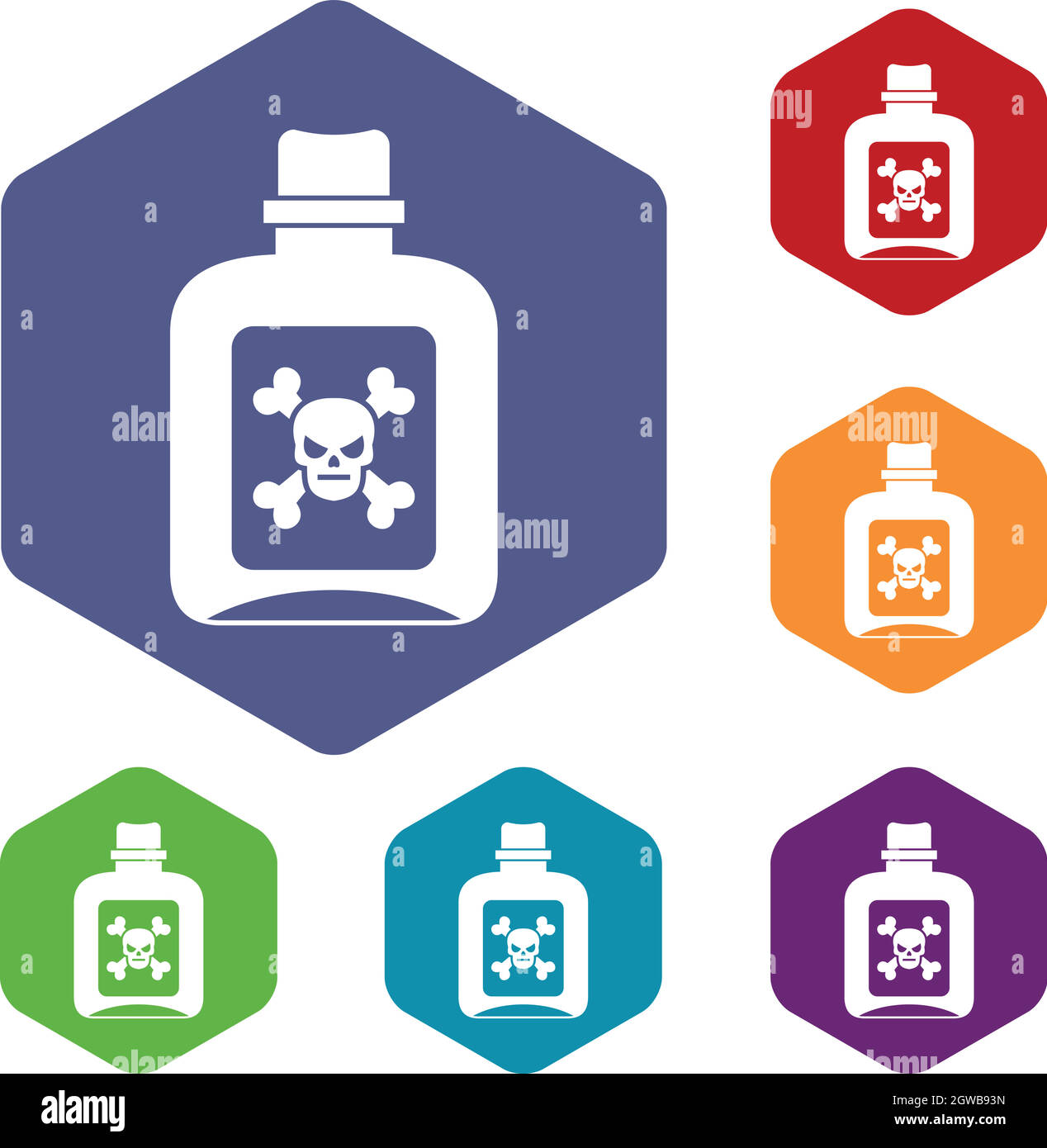 Poison icons set Stock Vector Image & Art - Alamy