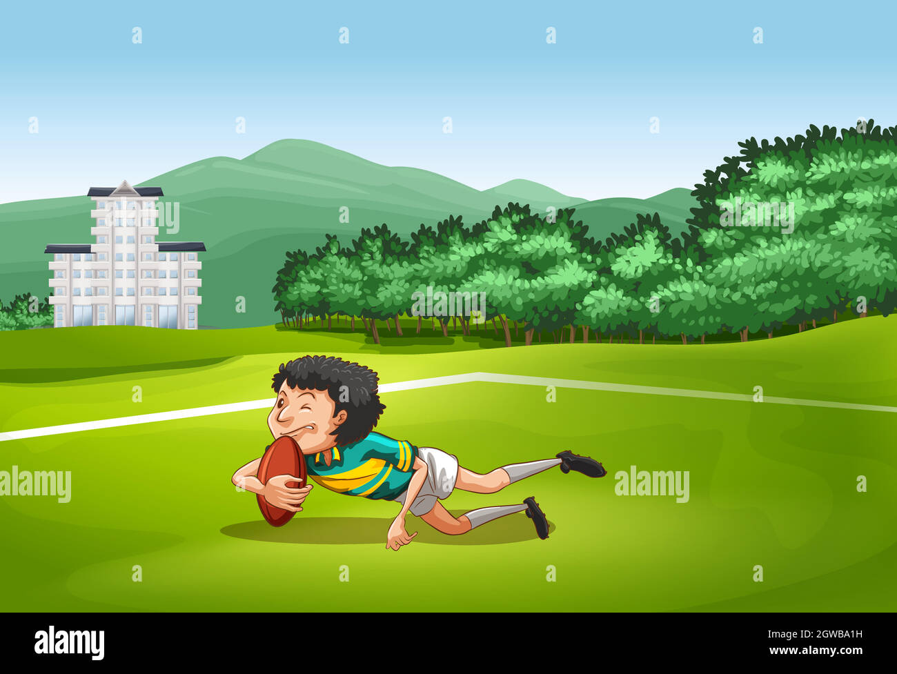 Touch rugby Stock Vector Images - Alamy