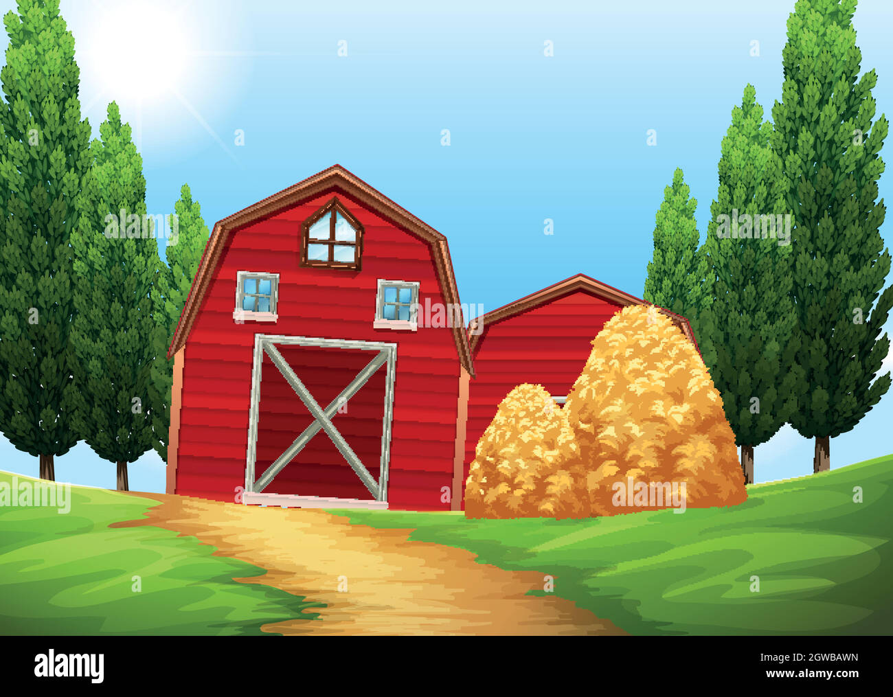 Haystack hay background rural Stock Vector Images - Alamy