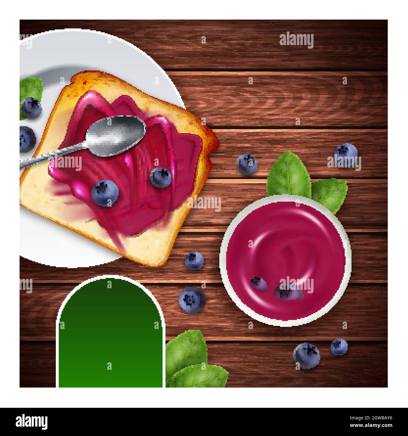 Jam Dessert Creative Promotional Poster Vector Stock Vector Image & Art ...