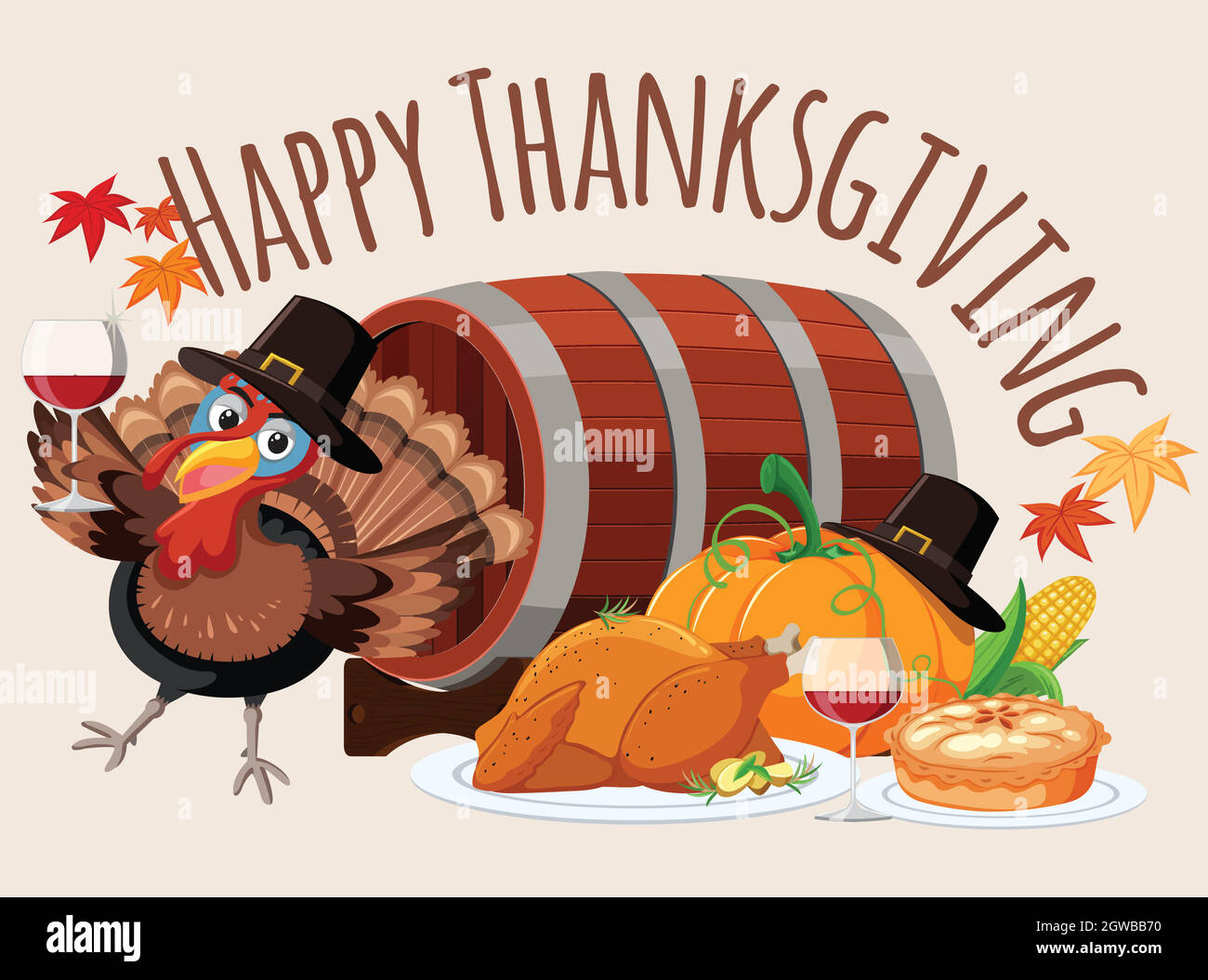 Thanksgiving food clipart harvest Stock Vector Images - Alamy