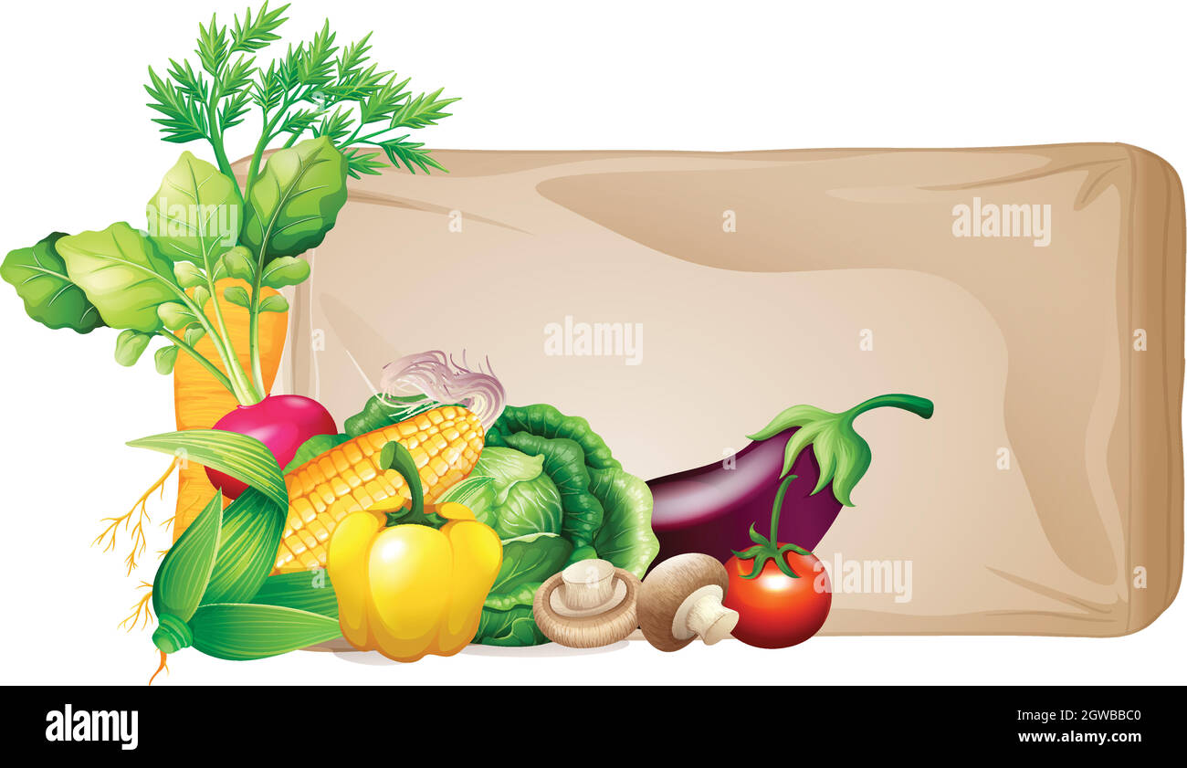 Frame design with fresh vegetables Stock Vector Image & Art - Alamy