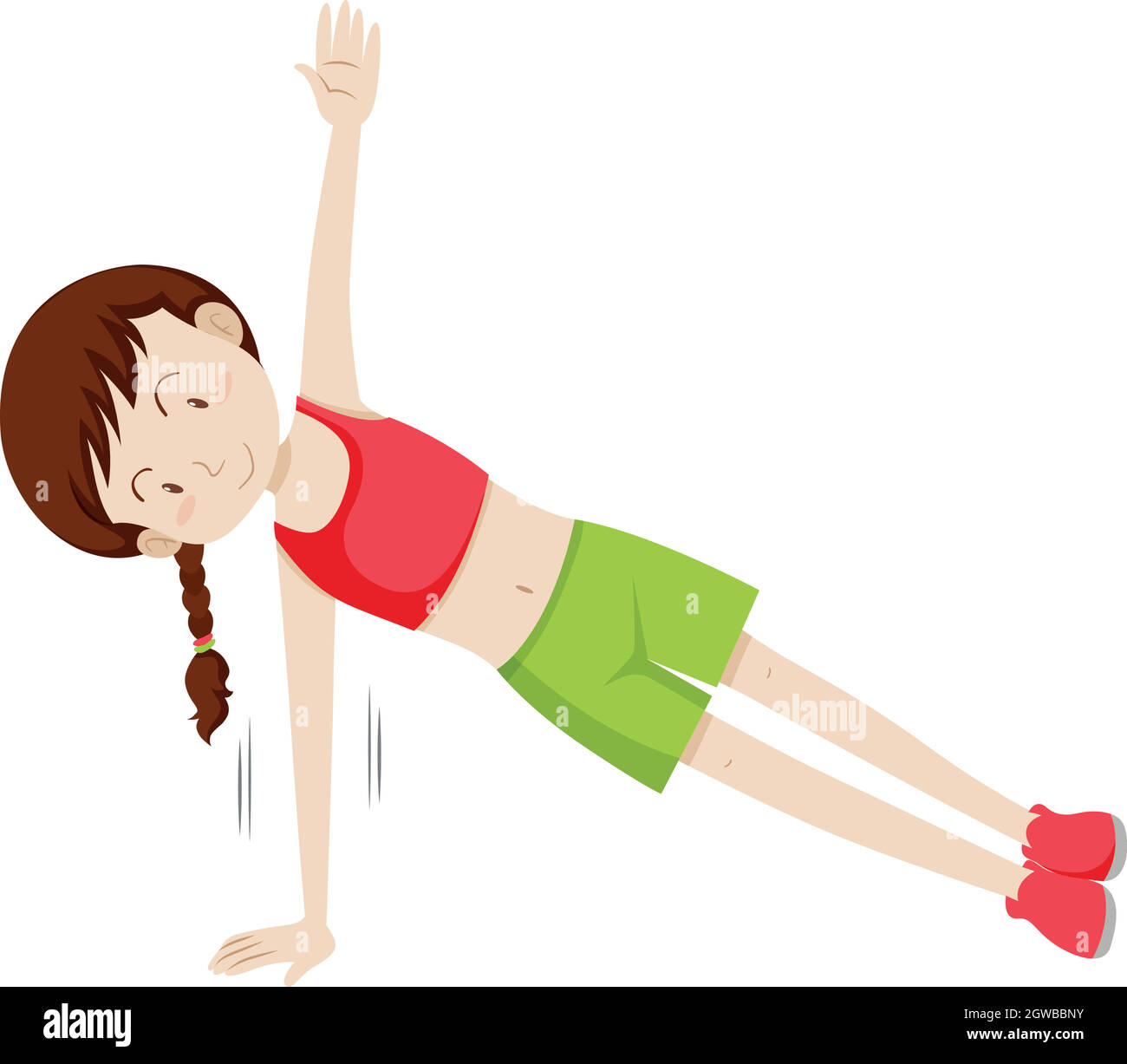 Side plank exercise Stock Vector Images - Alamy