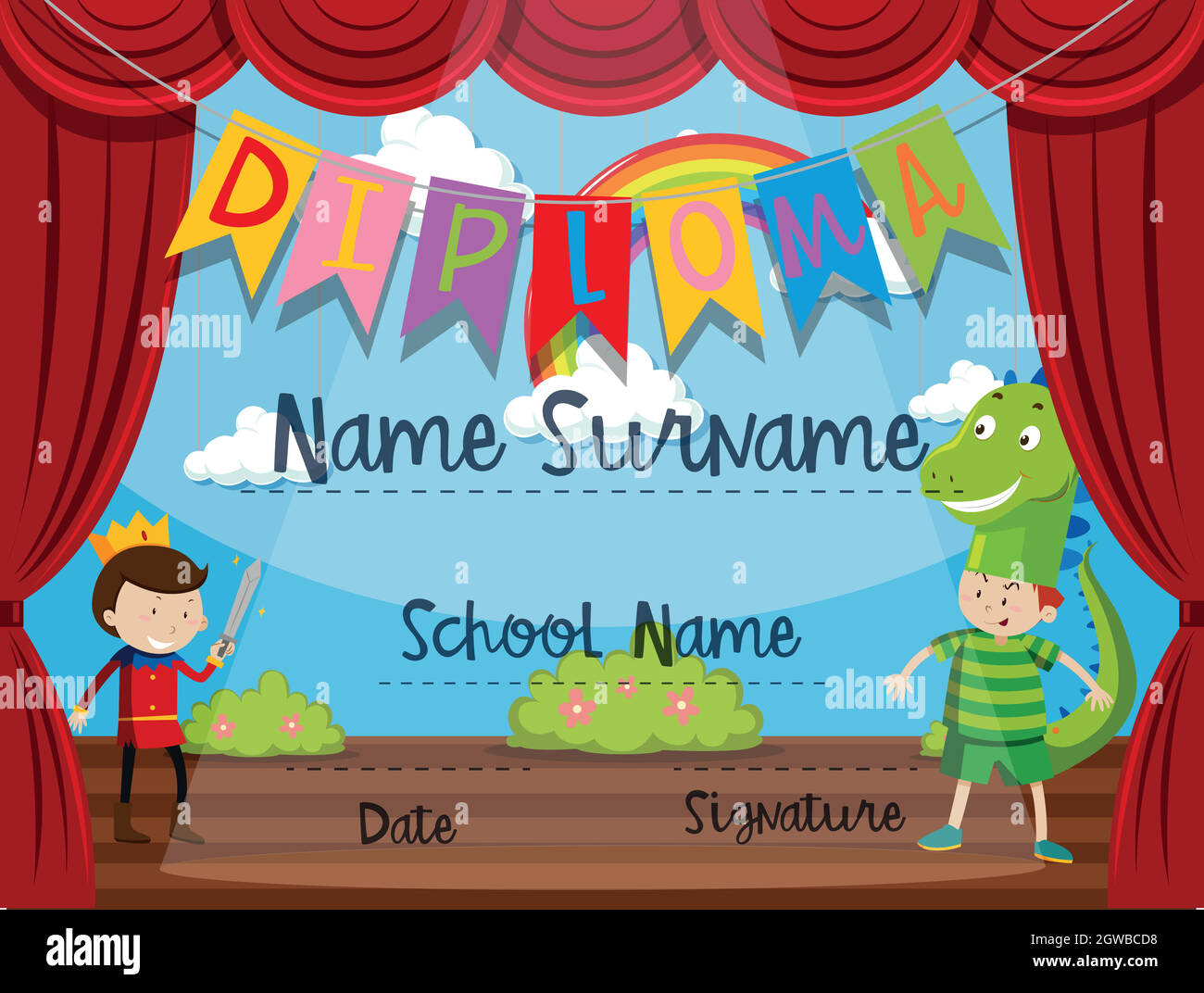 Award on stage Stock Vector Images - Alamy