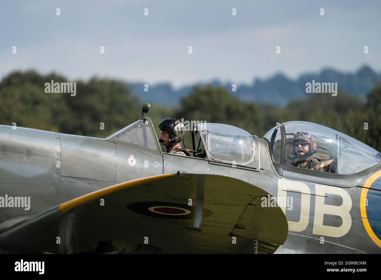 A passenger flight in a Supermarine Spitfire IX at Aero Legends ...