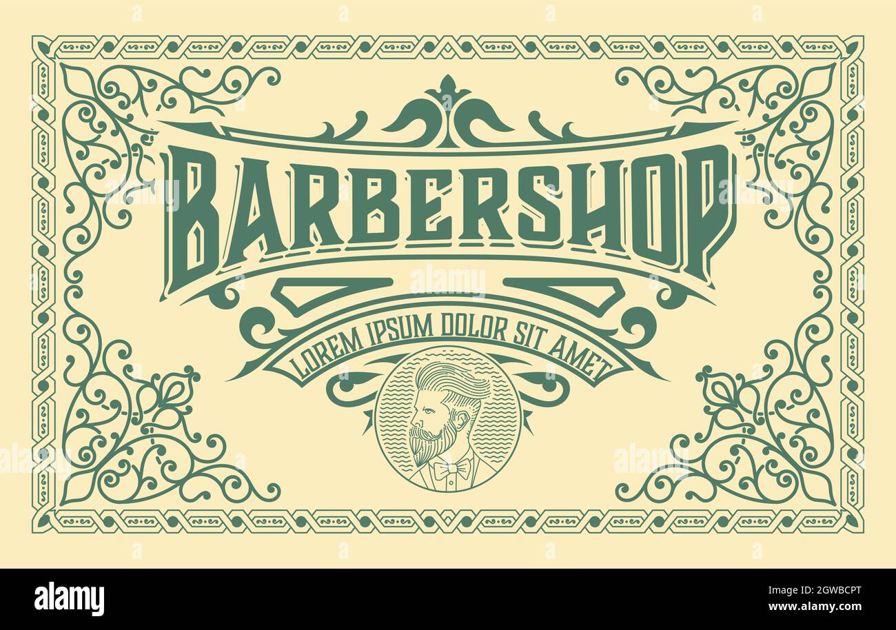 Vintage Barbershop label in vintage style Stock Vector Image & Art - Alamy