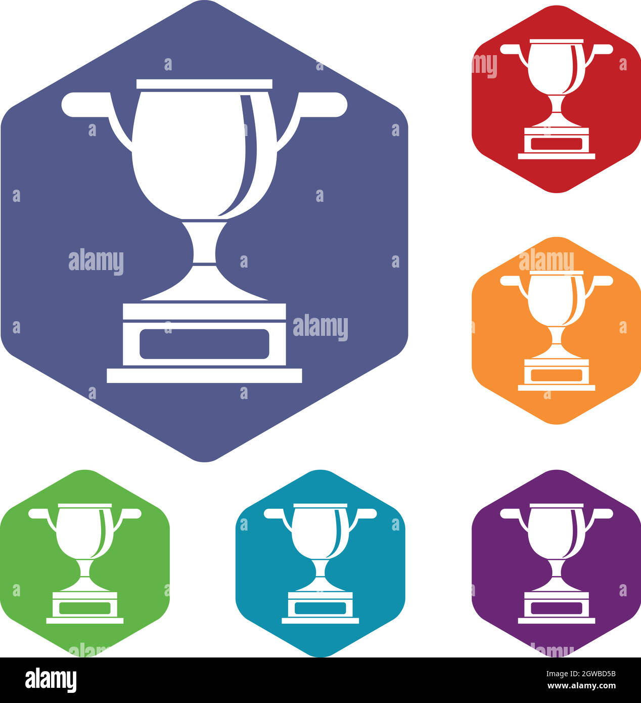 Gold cup icons set Stock Vector Image & Art - Alamy