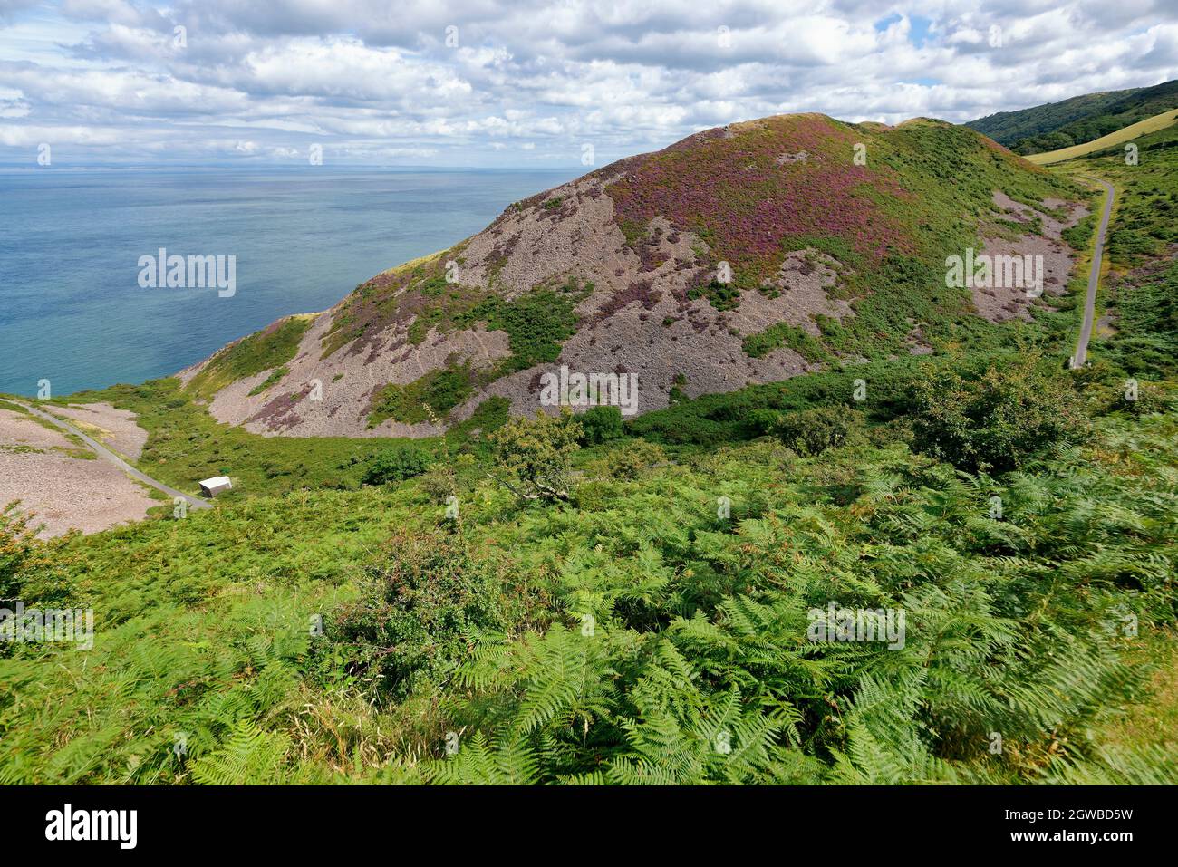 Coddow Combe and Countisbury Cove viewed from The Foreland, Exmoor ...