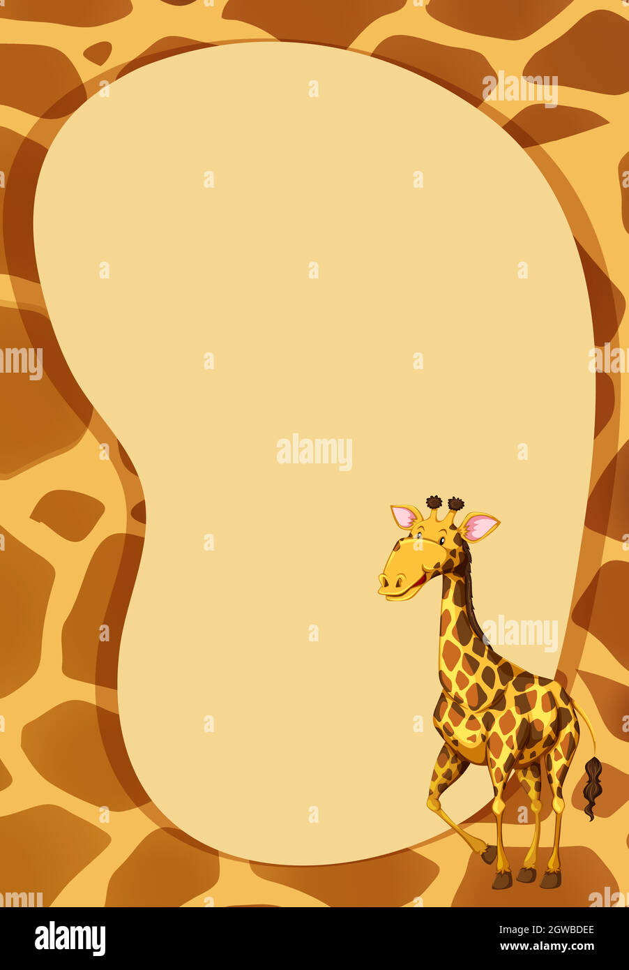 Giraffe Animal Print Border