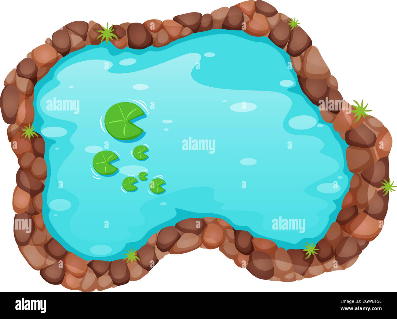 Water garden pond white Cut Out Stock Images & Pictures - Alamy