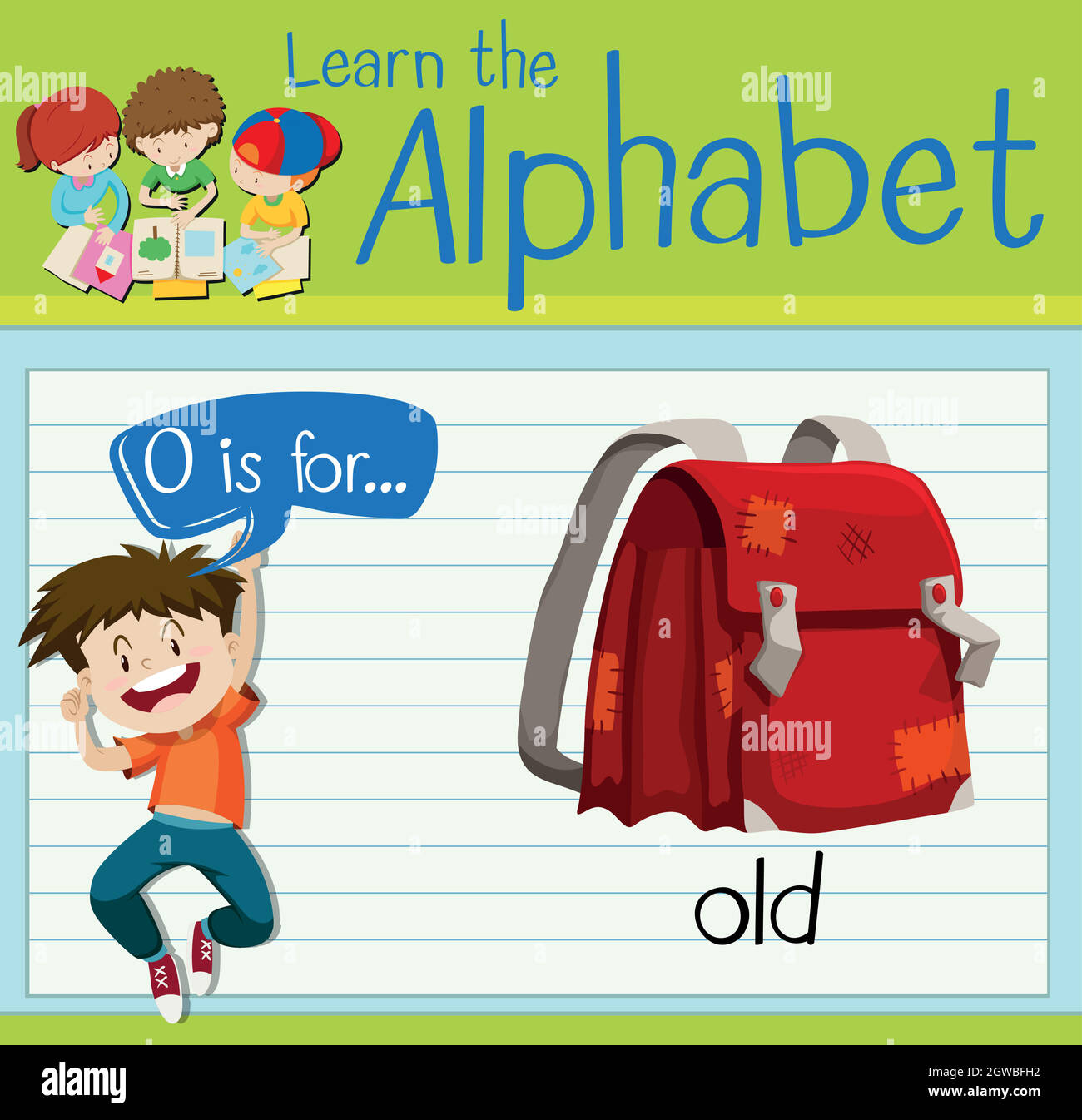 Flashcard letter O is for old Stock Vector Image & Art - Alamy