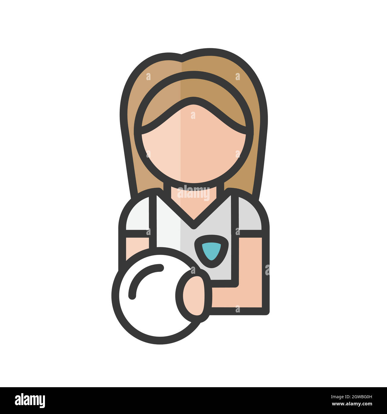 Woman playing football Stock Vector Images - Alamy