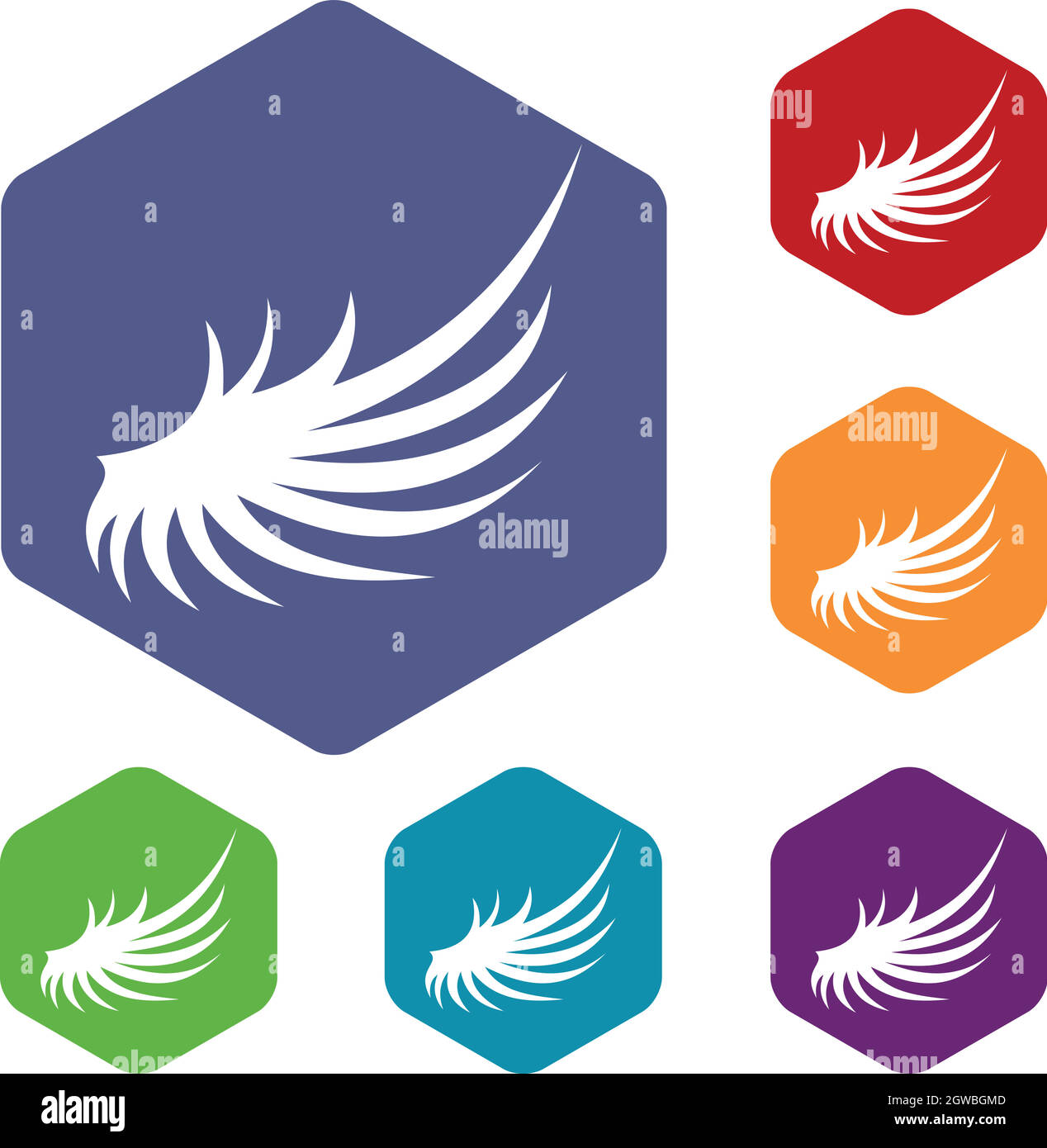 Wing icons set Stock Vector Image & Art - Alamy