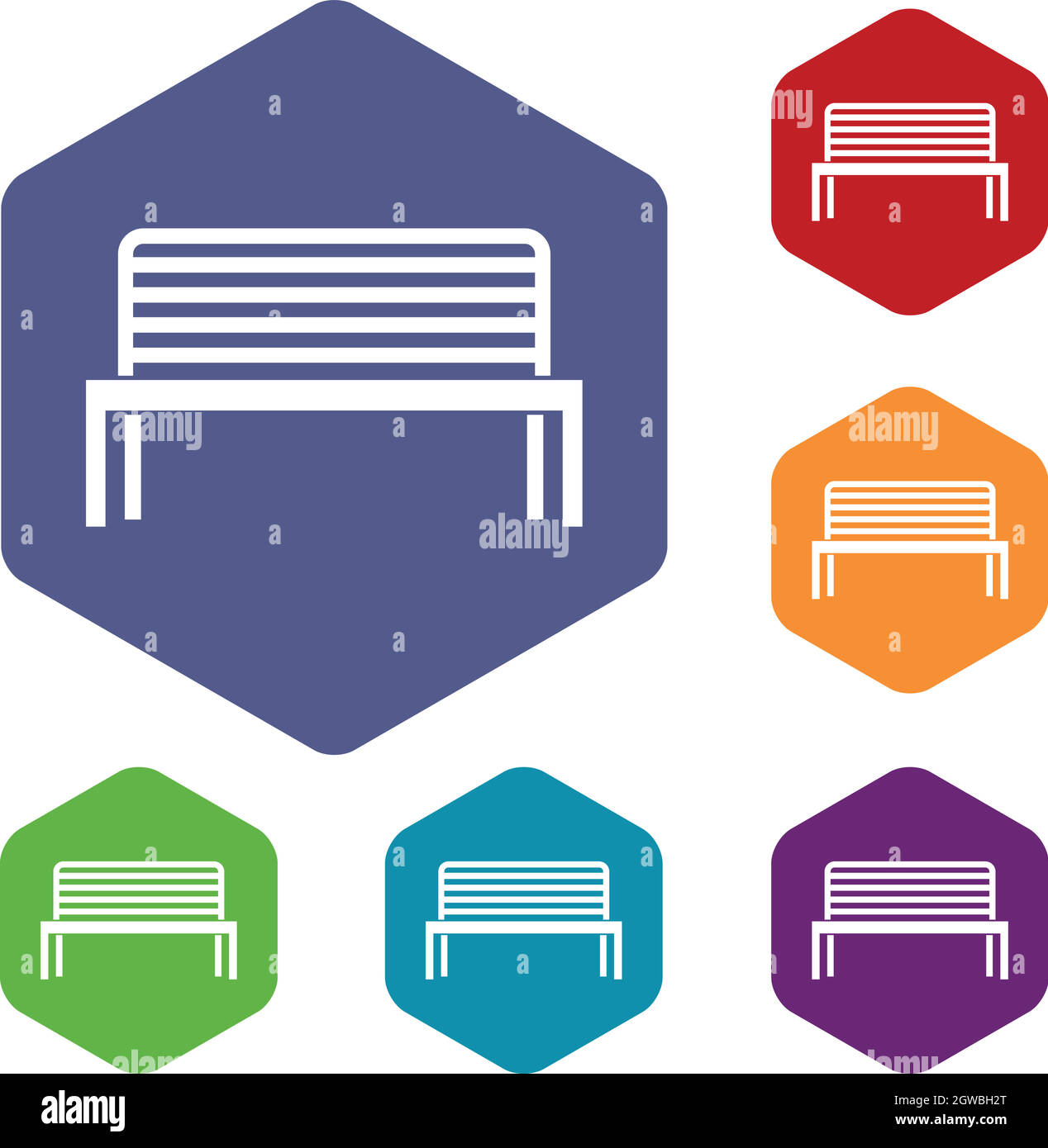 Bench icons set Stock Vector Image & Art - Alamy