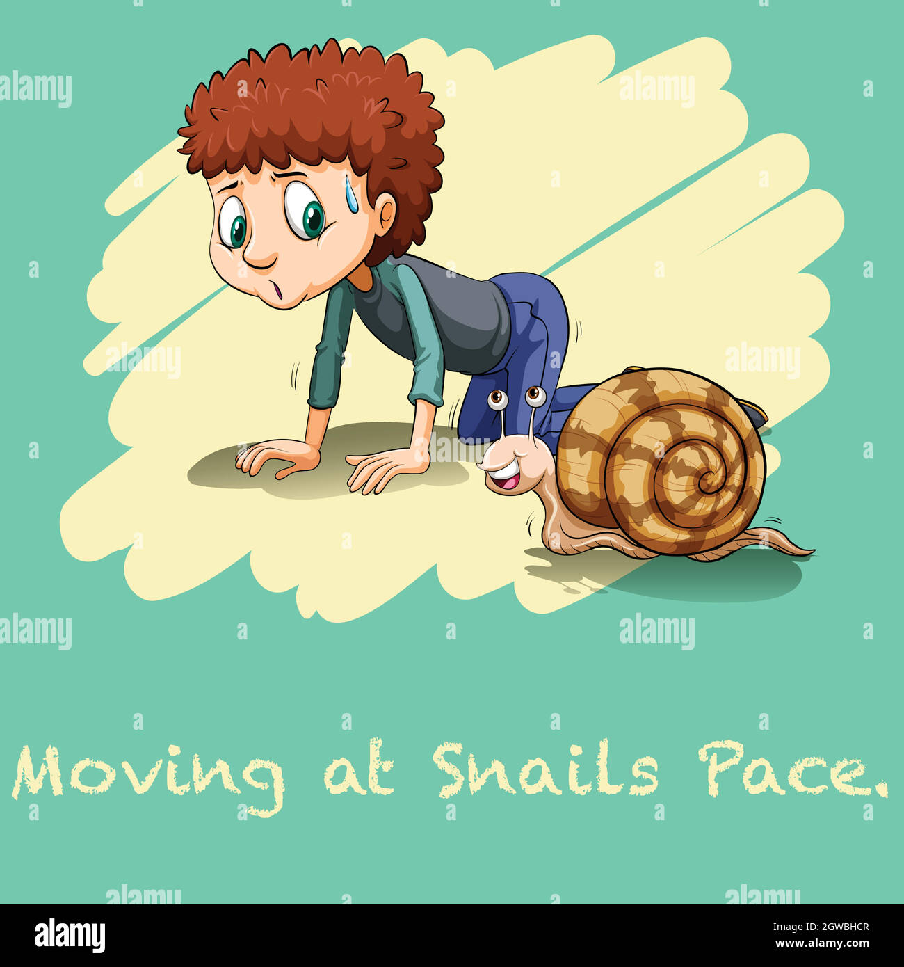 Slowly crawling Stock Vector Images - Alamy