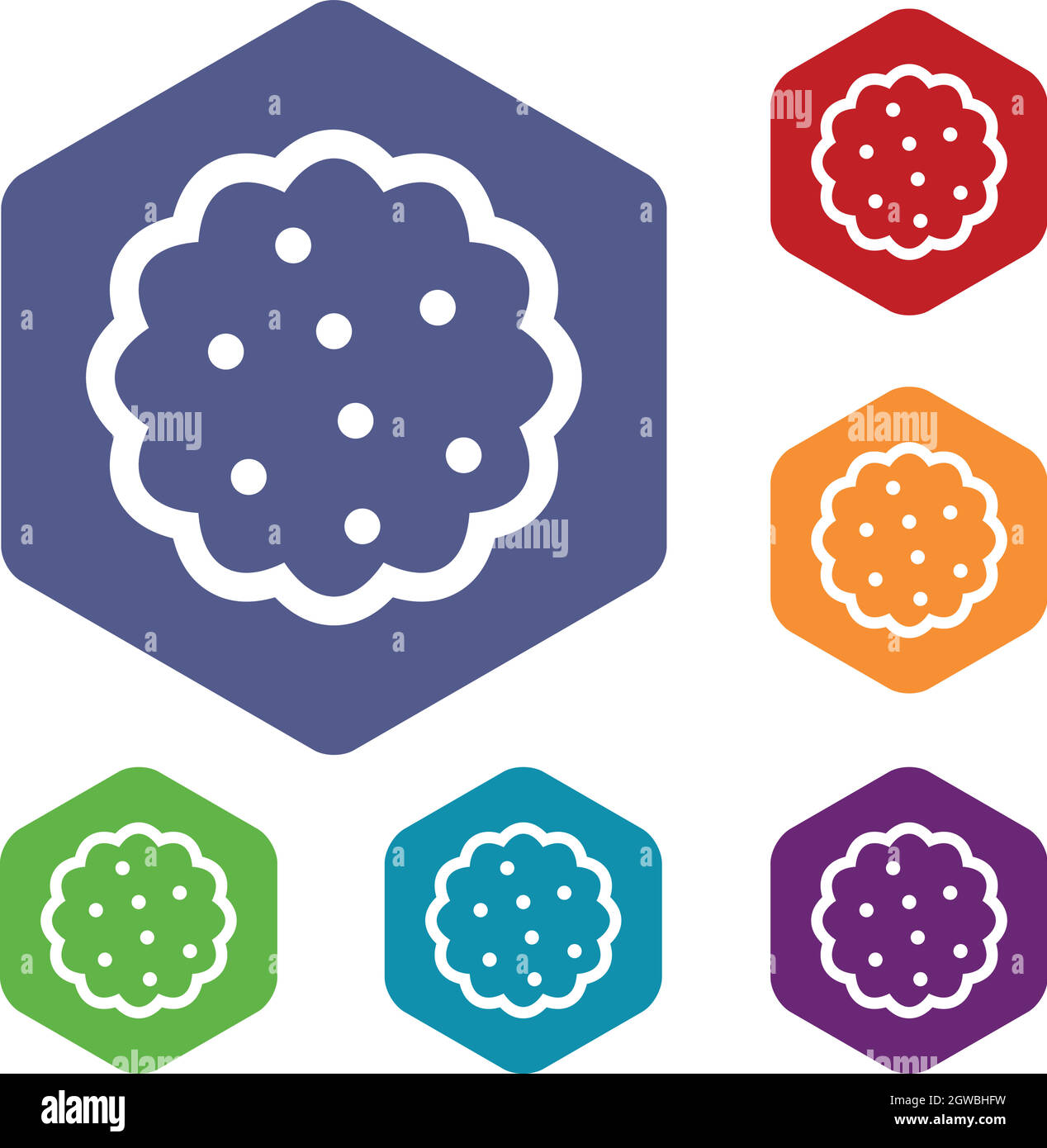 Cookies icons set Stock Vector Image & Art - Alamy