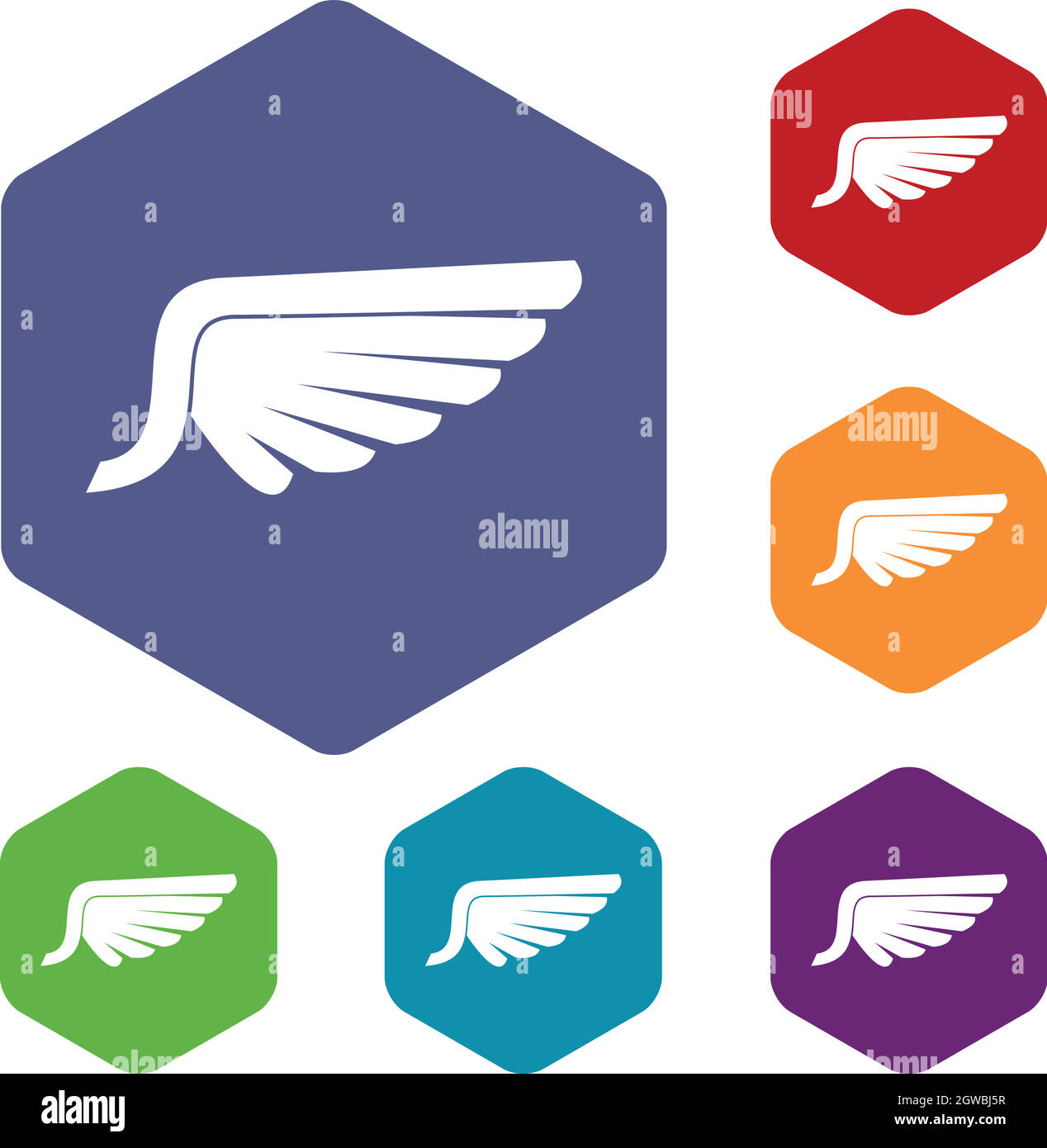 Wing icons set Stock Vector Image & Art - Alamy