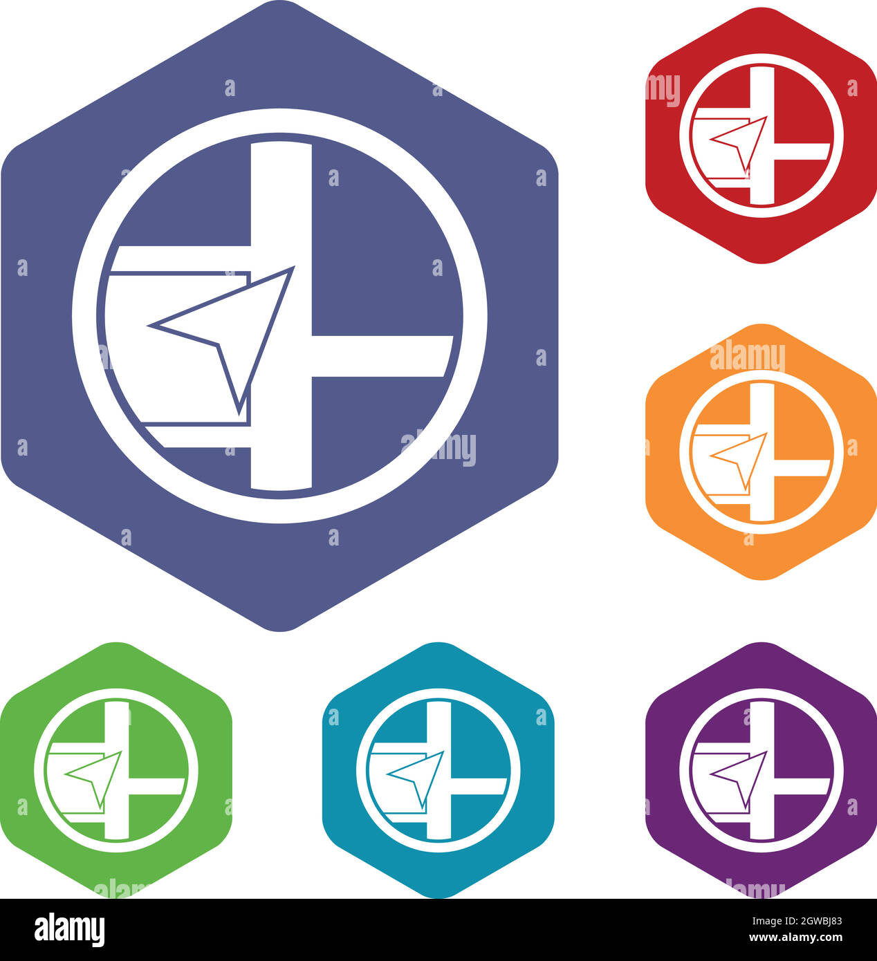 Map navigation icons set Stock Vector Image & Art - Alamy