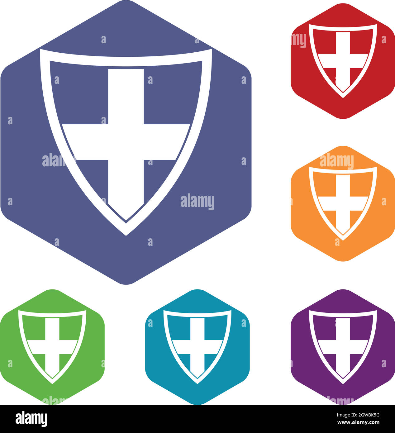 Shield for protection icons set Stock Vector Image & Art - Alamy