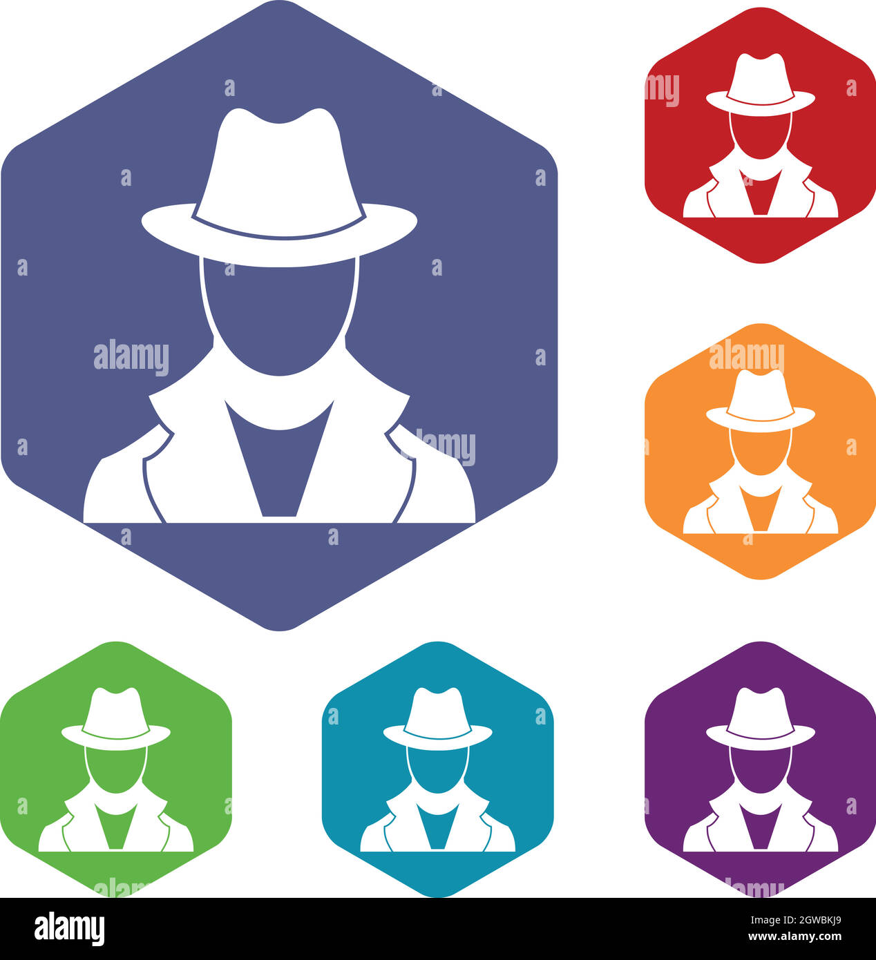 Spy icons set Stock Vector Image & Art - Alamy