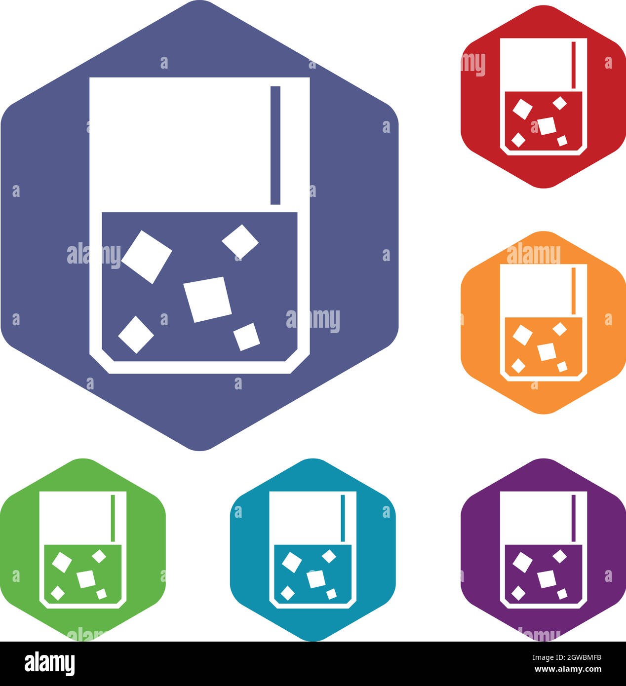 Glass liqueur ice Stock Vector Images - Alamy