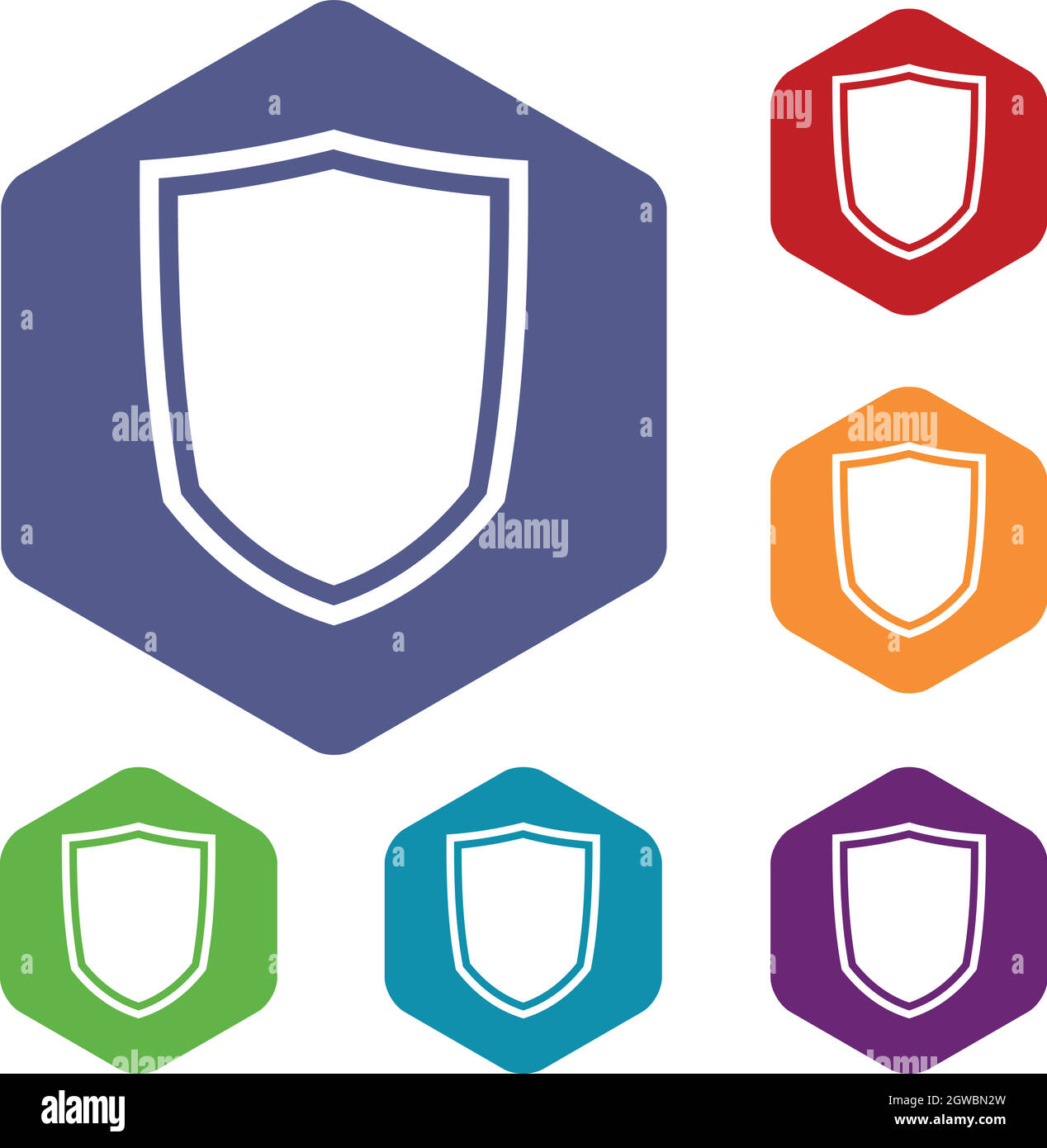 Military shield icons set Stock Vector Image & Art - Alamy