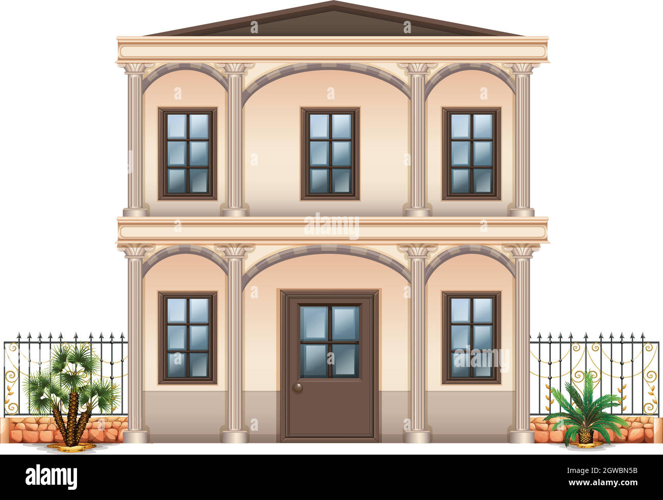 A two-story single detached building Stock Vector Image & Art - Alamy