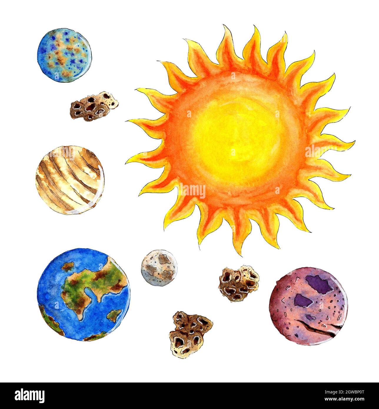 Cartoon planets hi-res stock photography and images - Alamy